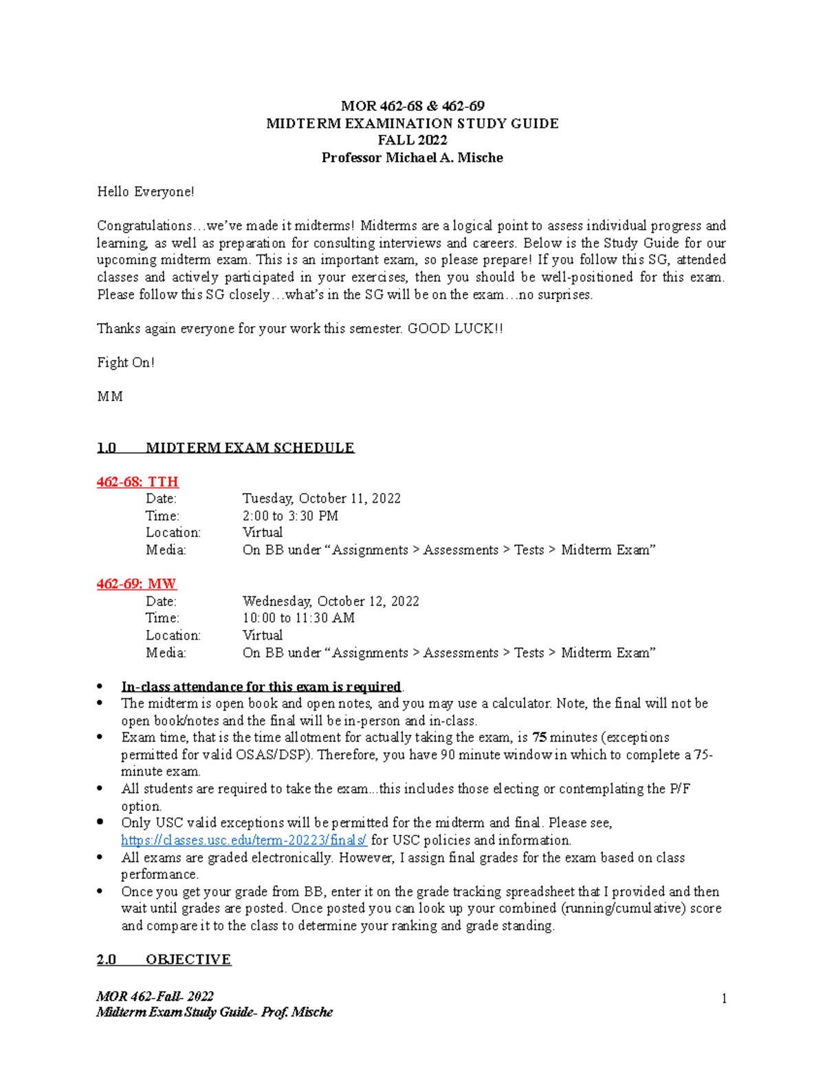 462-Fall-22-Midterm-Study Guide(ug) - MOR 462-68 & 462- MIDTERM ...