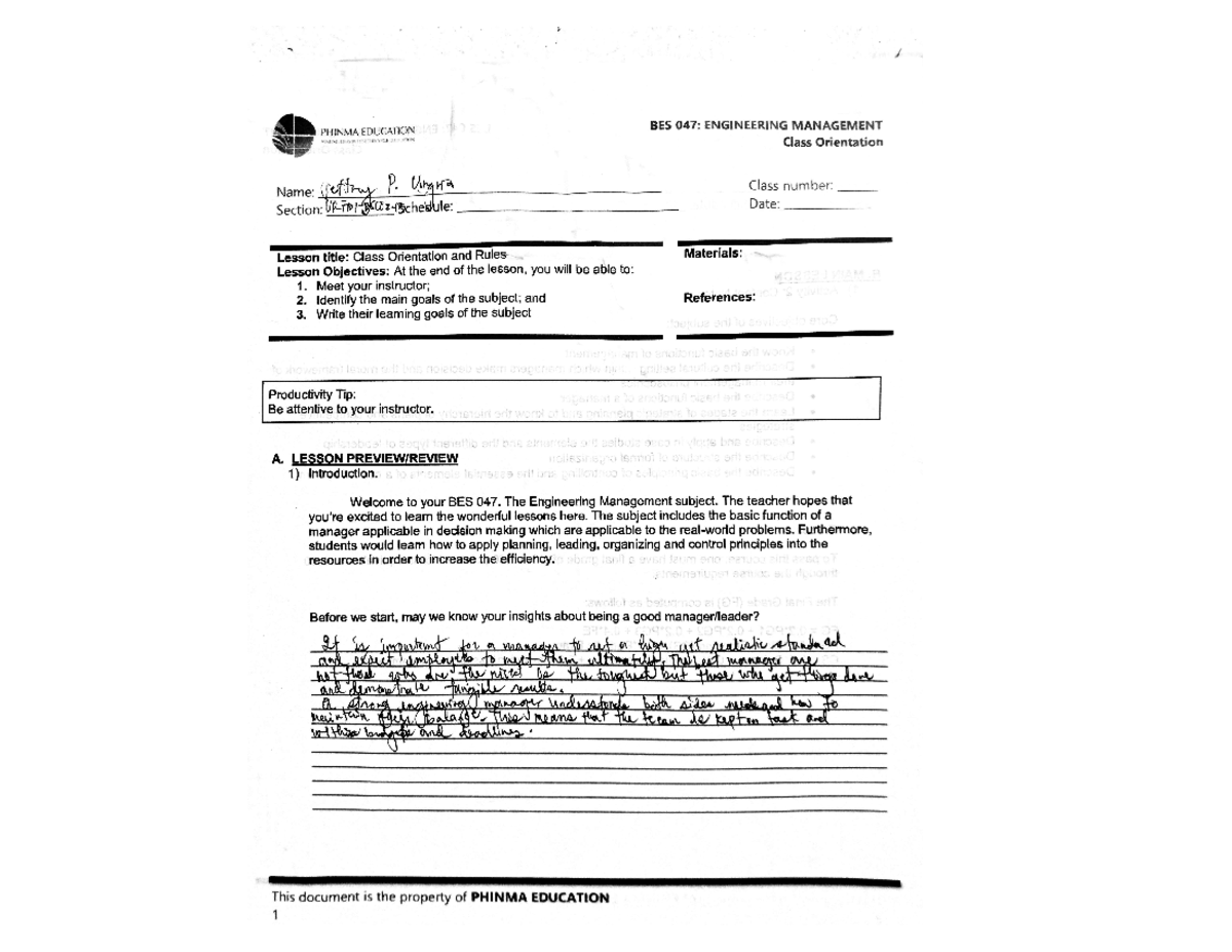 Main goals - with answers and notes also - Civil Engineering - Studocu