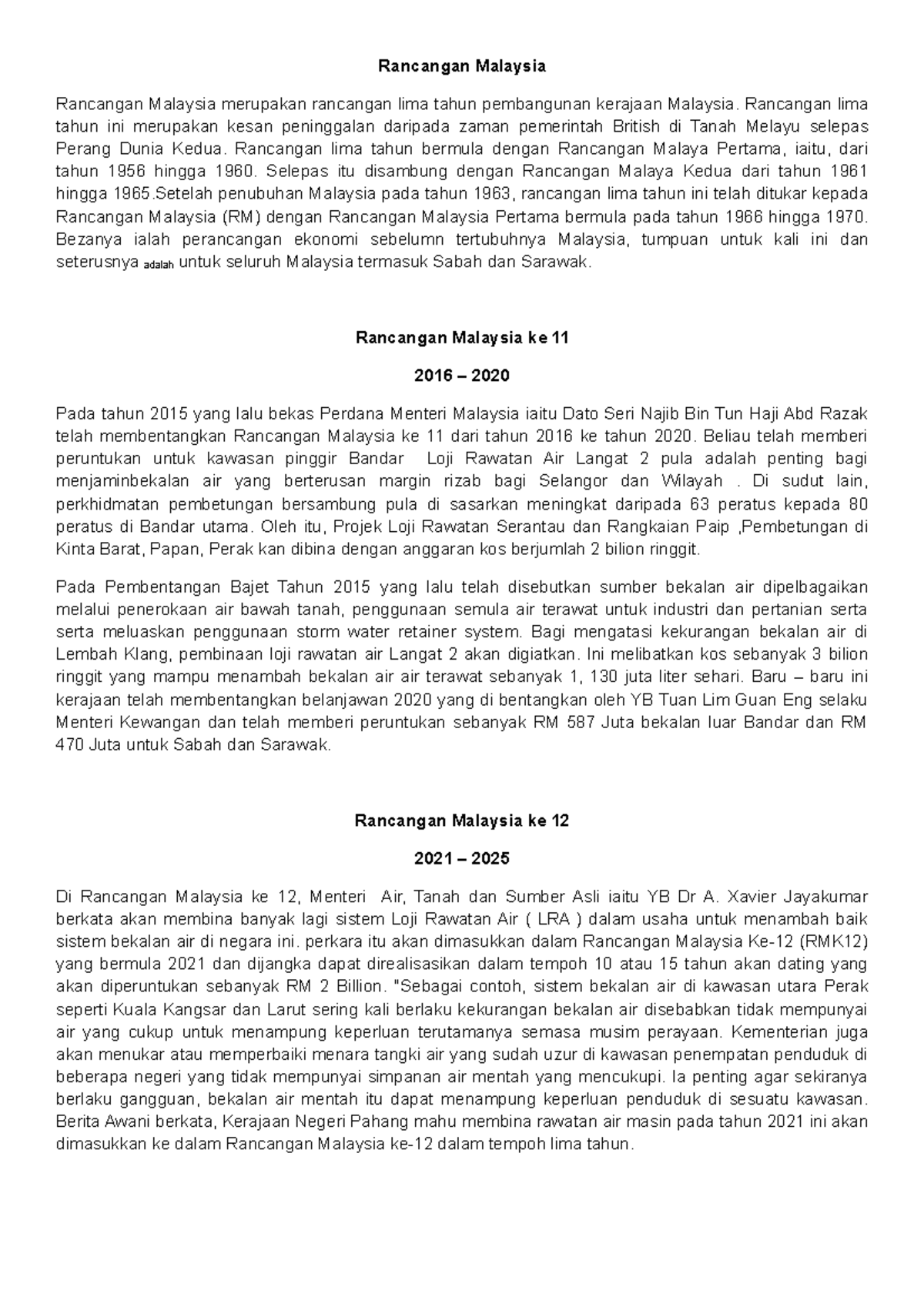 RMK 11 - Rancangan Malaysia ke-11 - Rancangan Malaysia Rancangan Malaysia merupakan rancangan ...