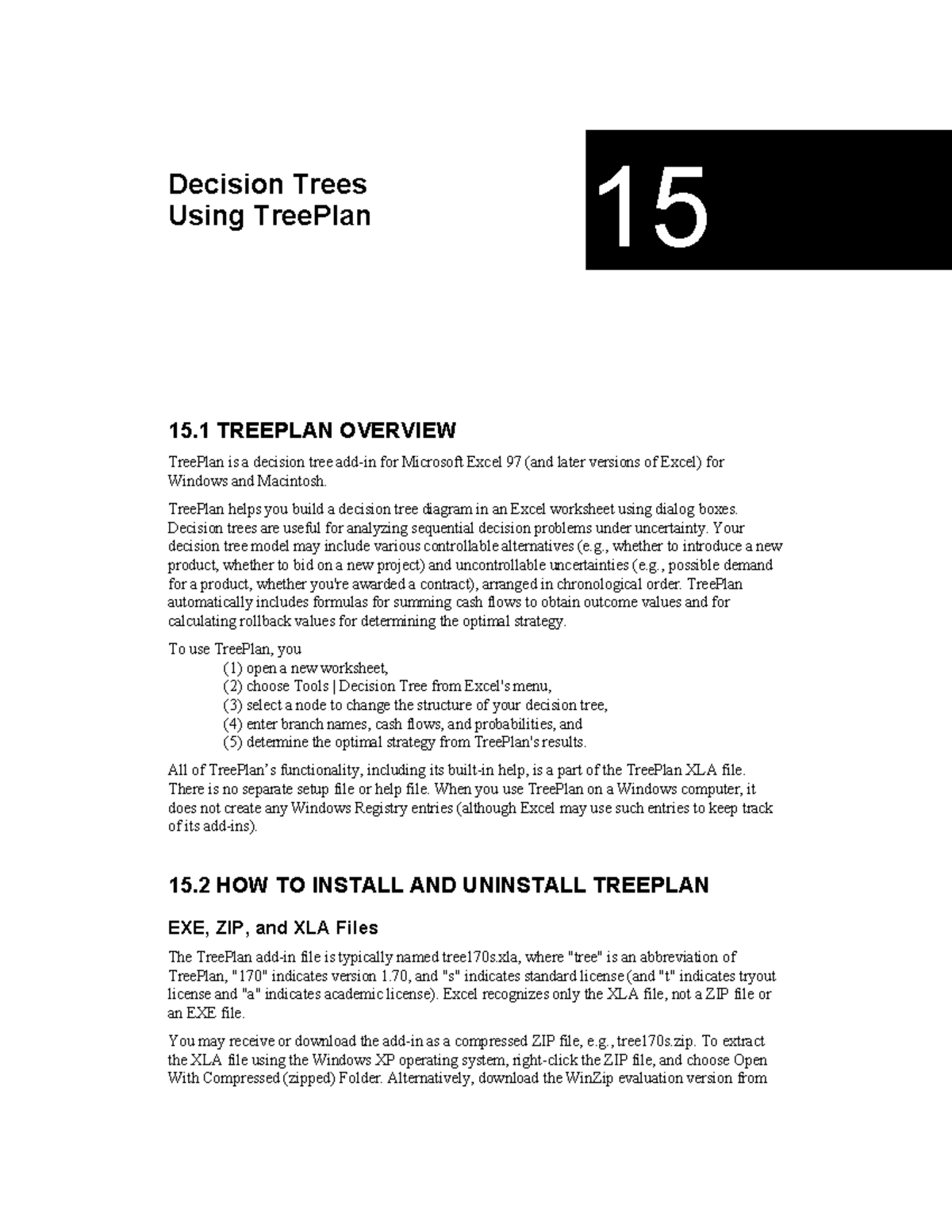 10 Treeplan Guide - Decision Trees Using TreePlan 15 15 TREEPLAN ...