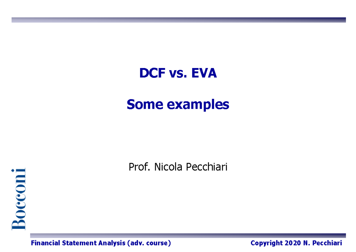 Roe2 - Financial Statements Analysis (Advanced Course) - Bocconi - Studocu