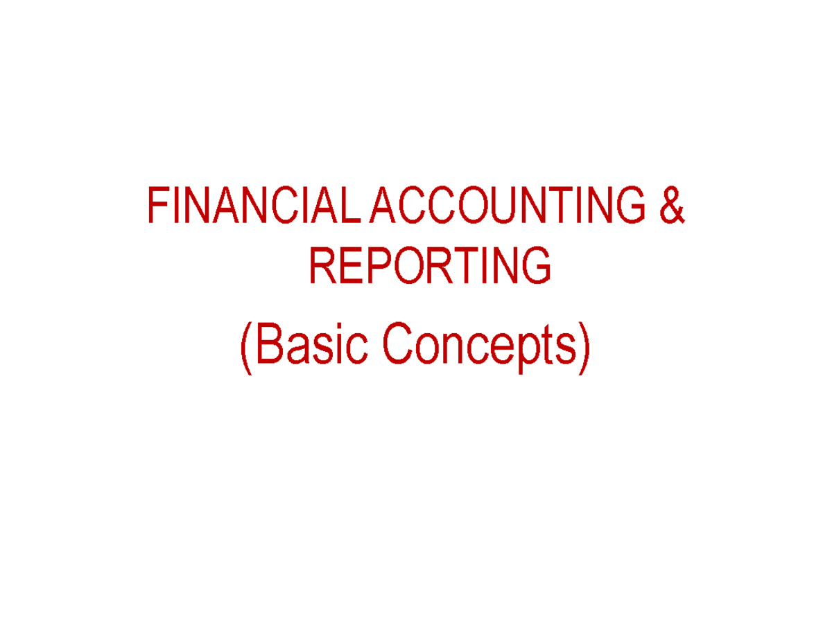 FAR - Basic Concepts 1660802726130750623062 fdd6a6d0fde - FINANCIAL ...