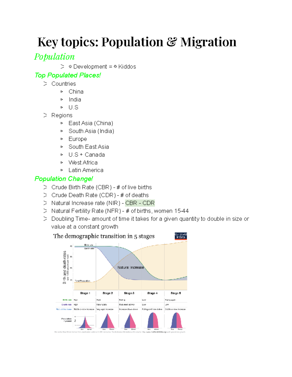 Key Topics: Population and Migration - Key topics: Population ...