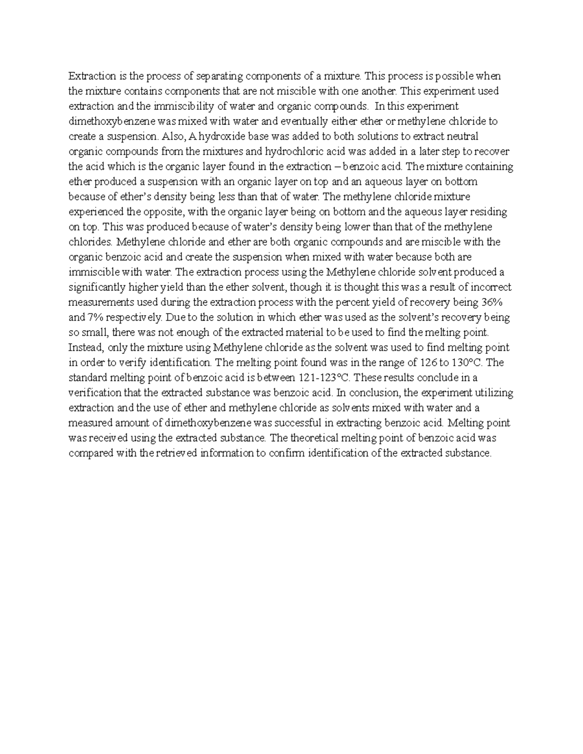 Discuss the purpose of Extraction and the principle - Extraction is the ...