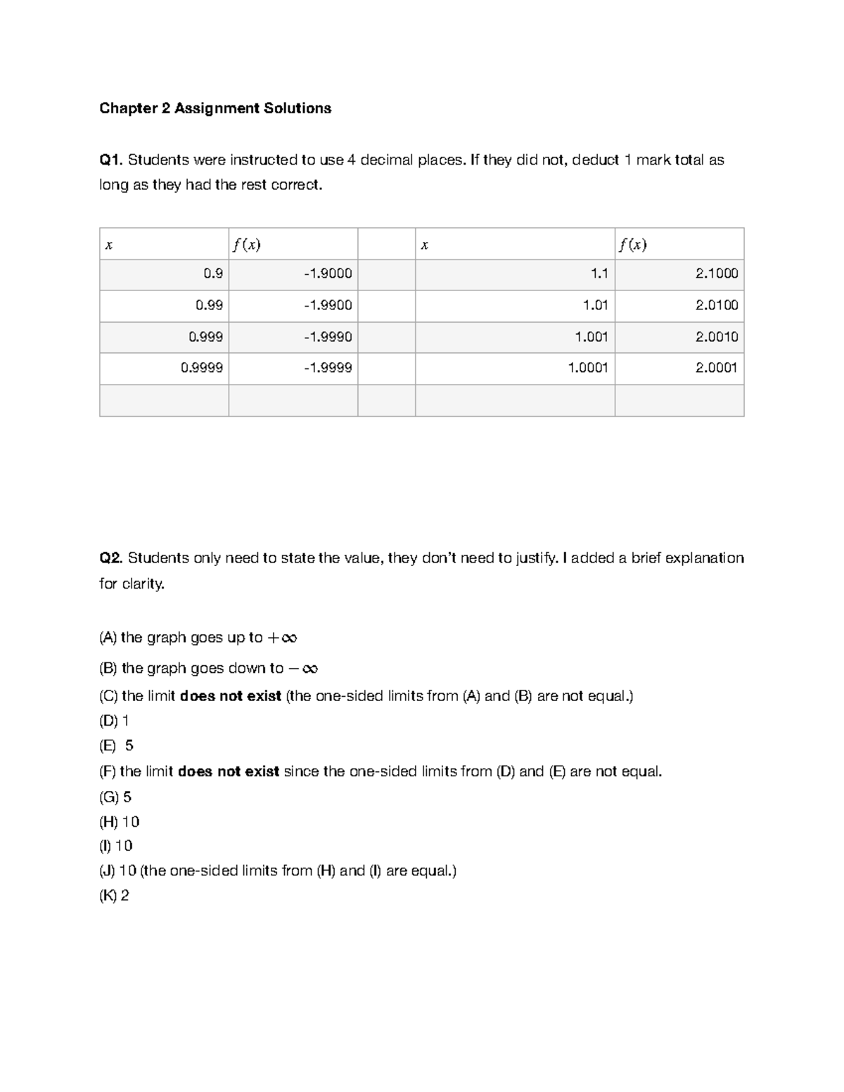 Chapter 2 Solutions 2022-09 - Chapter 2 Assignment Solutions Q1 ...
