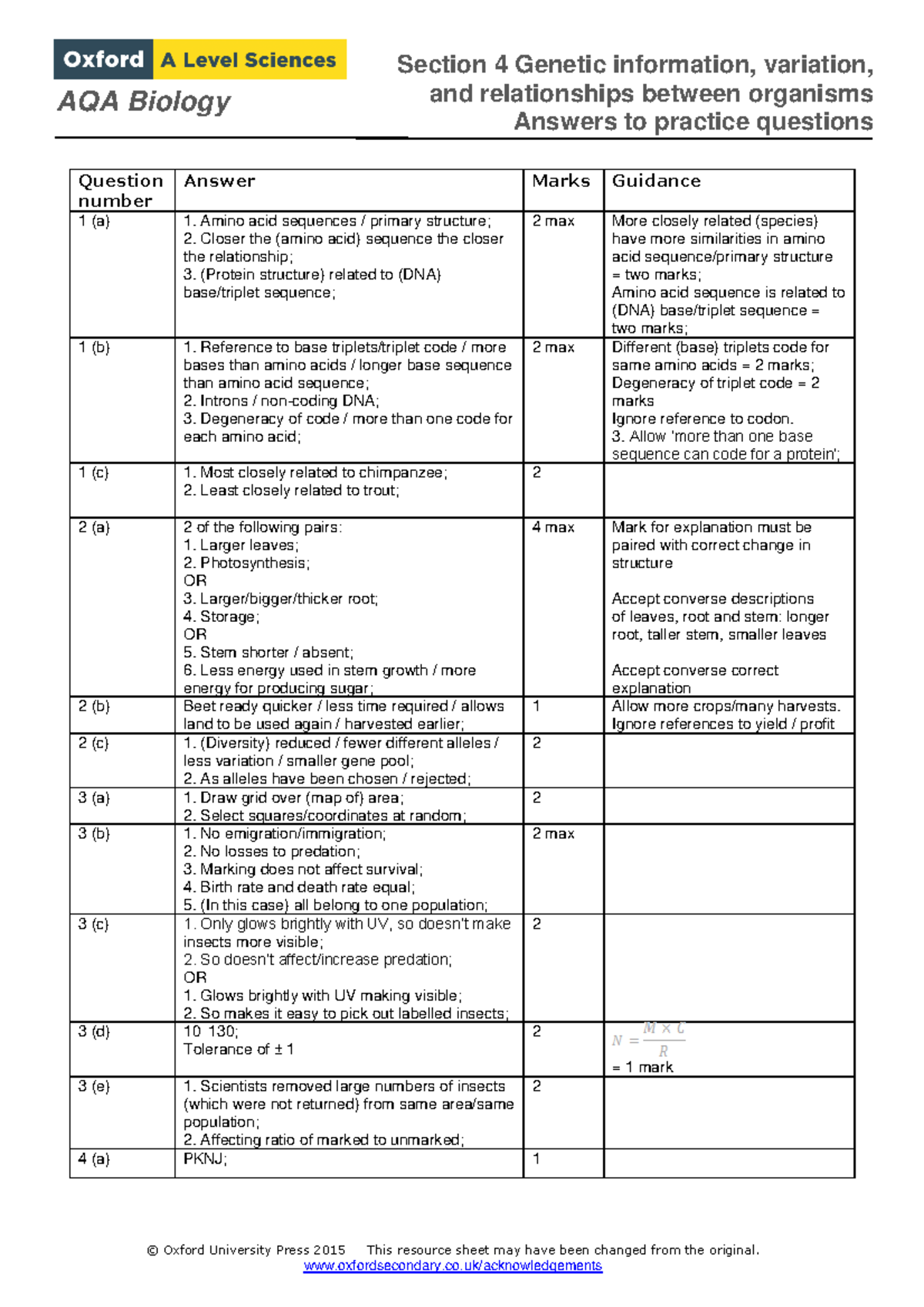 Section 4 book answers - © Oxford University Press 2015 This resource ...