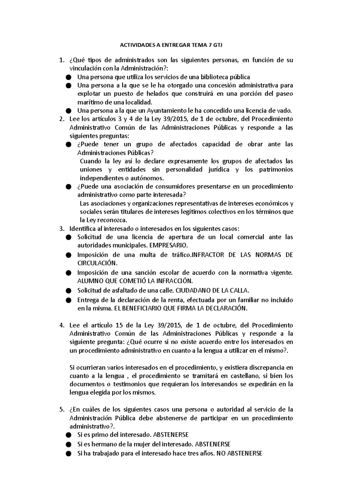 Actividades A Entregar TEMA 7 GTJ - ACTIVIDADES A ENTREGAR TEMA 7 GTJ ¿Qué tipos de ...