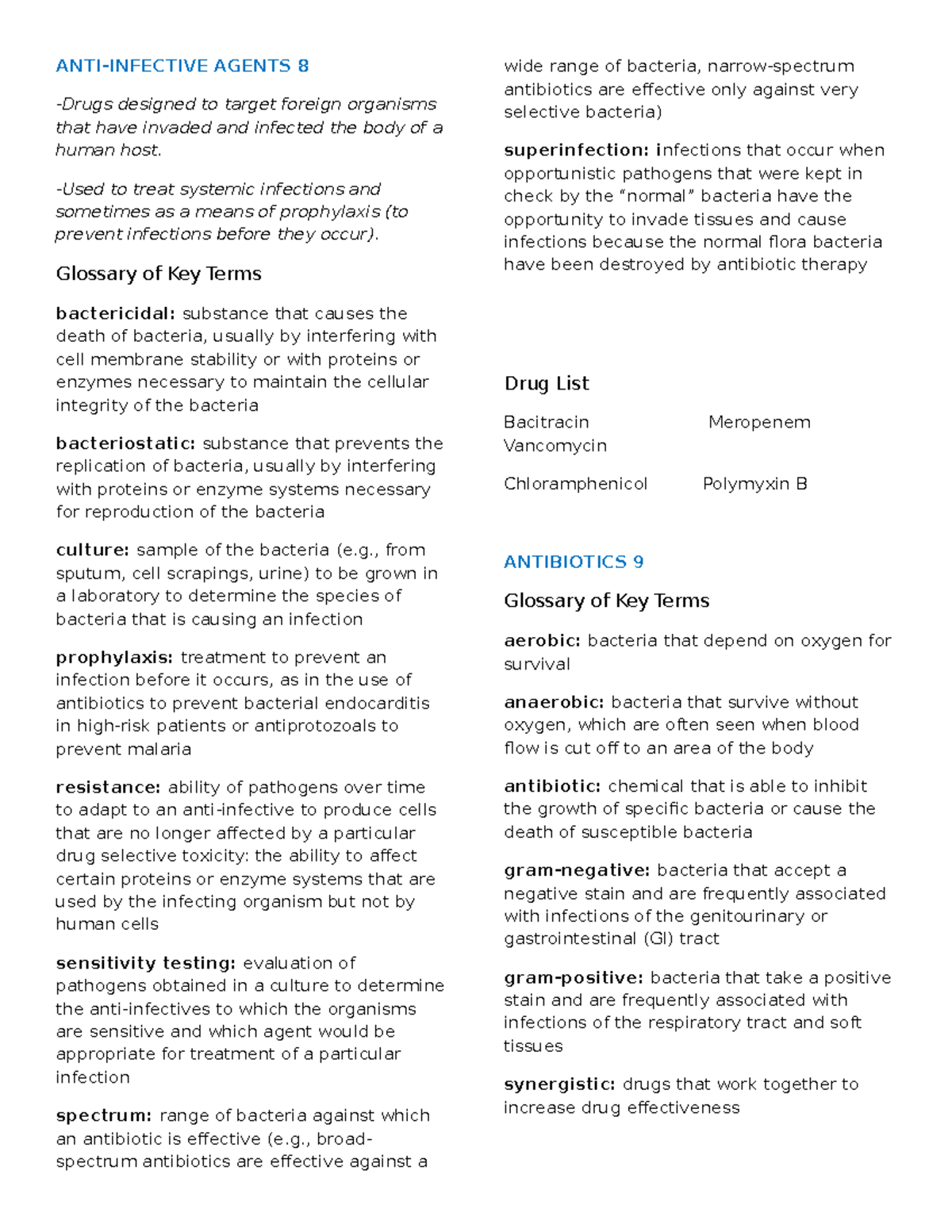 ANTI-infective agents - ANTI-INFECTIVE AGENTS 8 -Drugs designed to ...