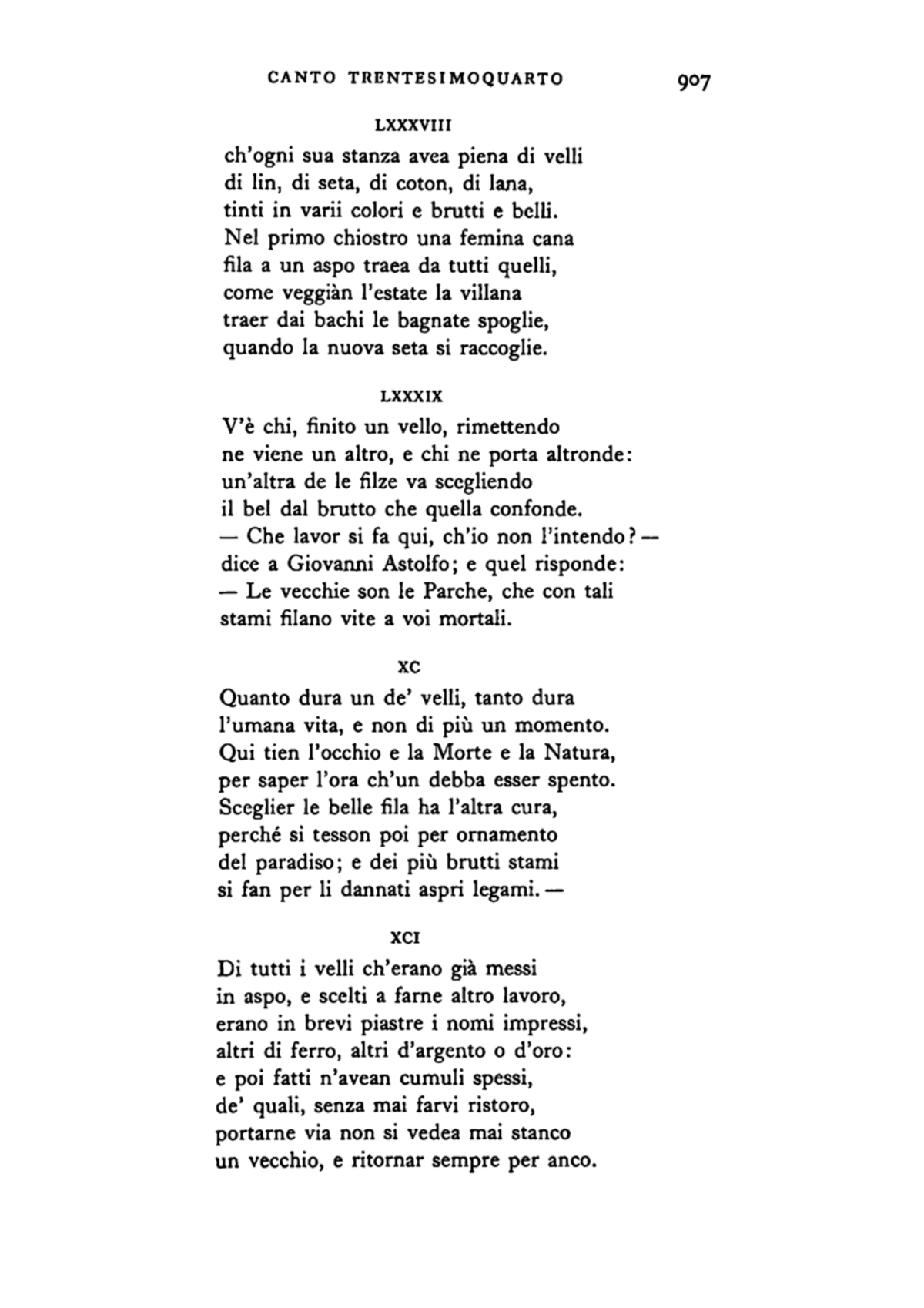 Ariosto (ottave mancanti) - CANTO TRENTES I MOQUARTO LXXXVIII eh' ogni ...