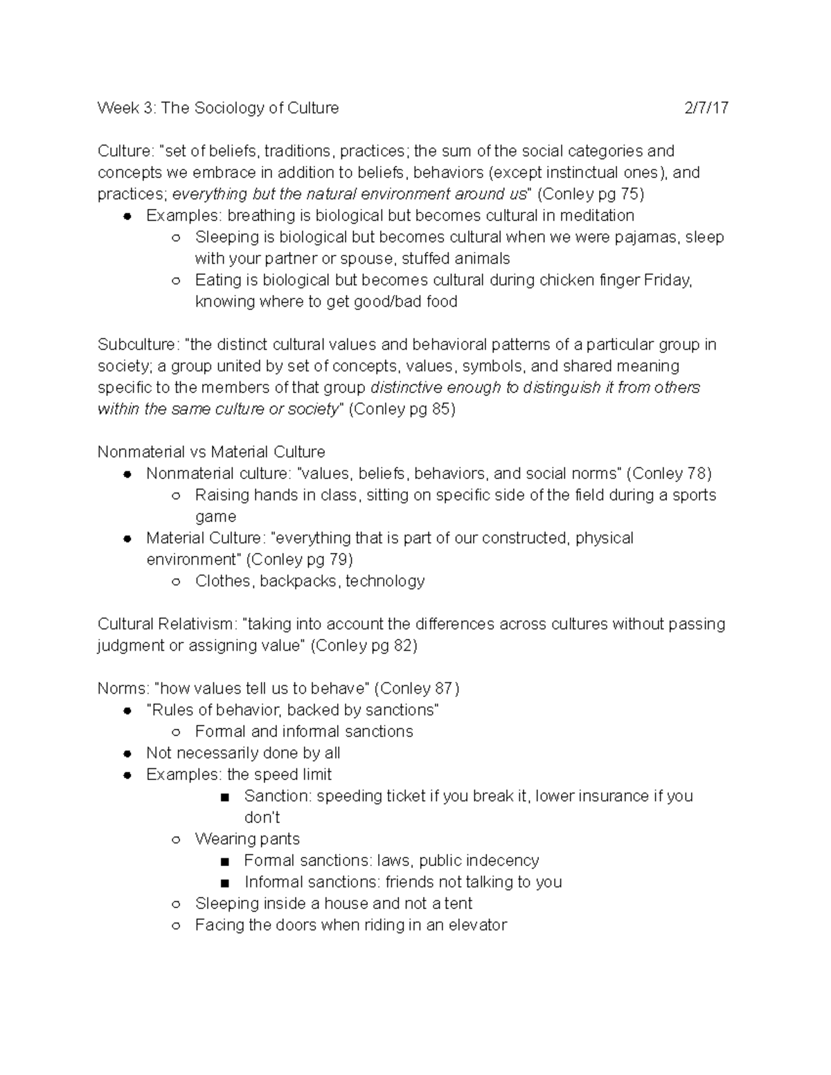 Copy of Week 3 The Sociology of Culture - Week 3: The Sociology of ...