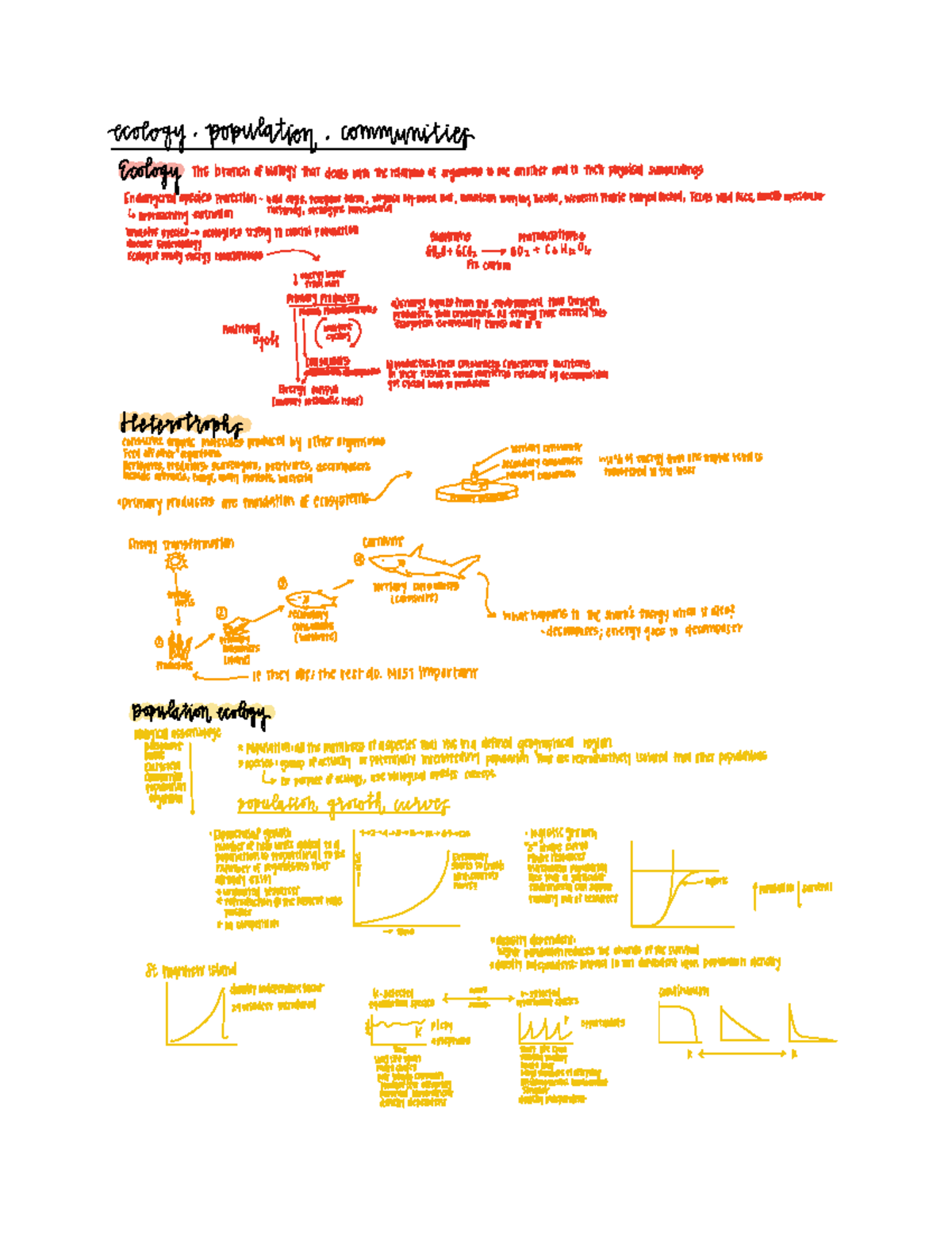 Chapter 18,19,20 Notes 3 - ecology population communities Ecology the ...