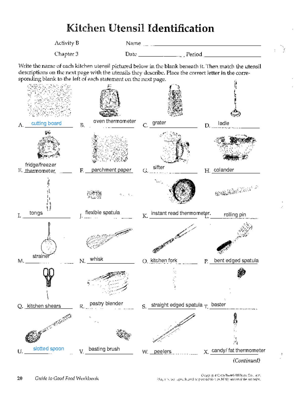 Kitchen Utensil Identification (2) comp - Kitchen Utensil ...