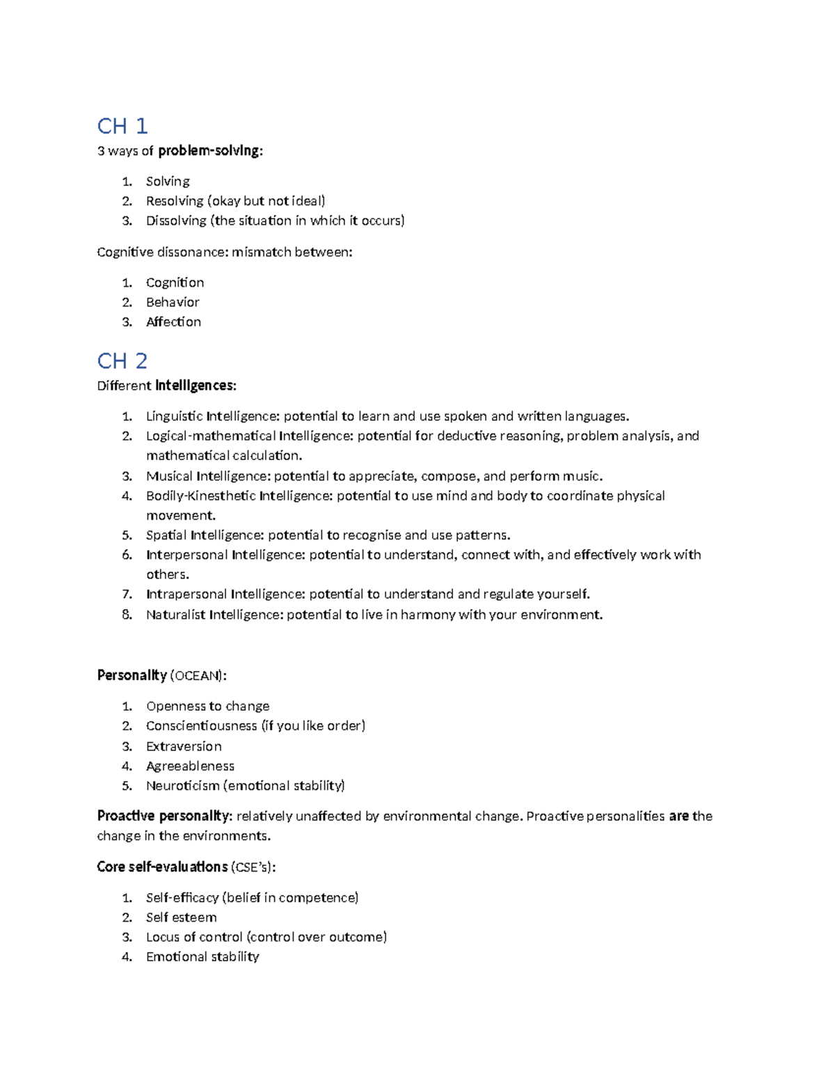 Summary MPPF (2e jaar IBA, VU) - 3 ways of problem-solving: 1. Solving ...