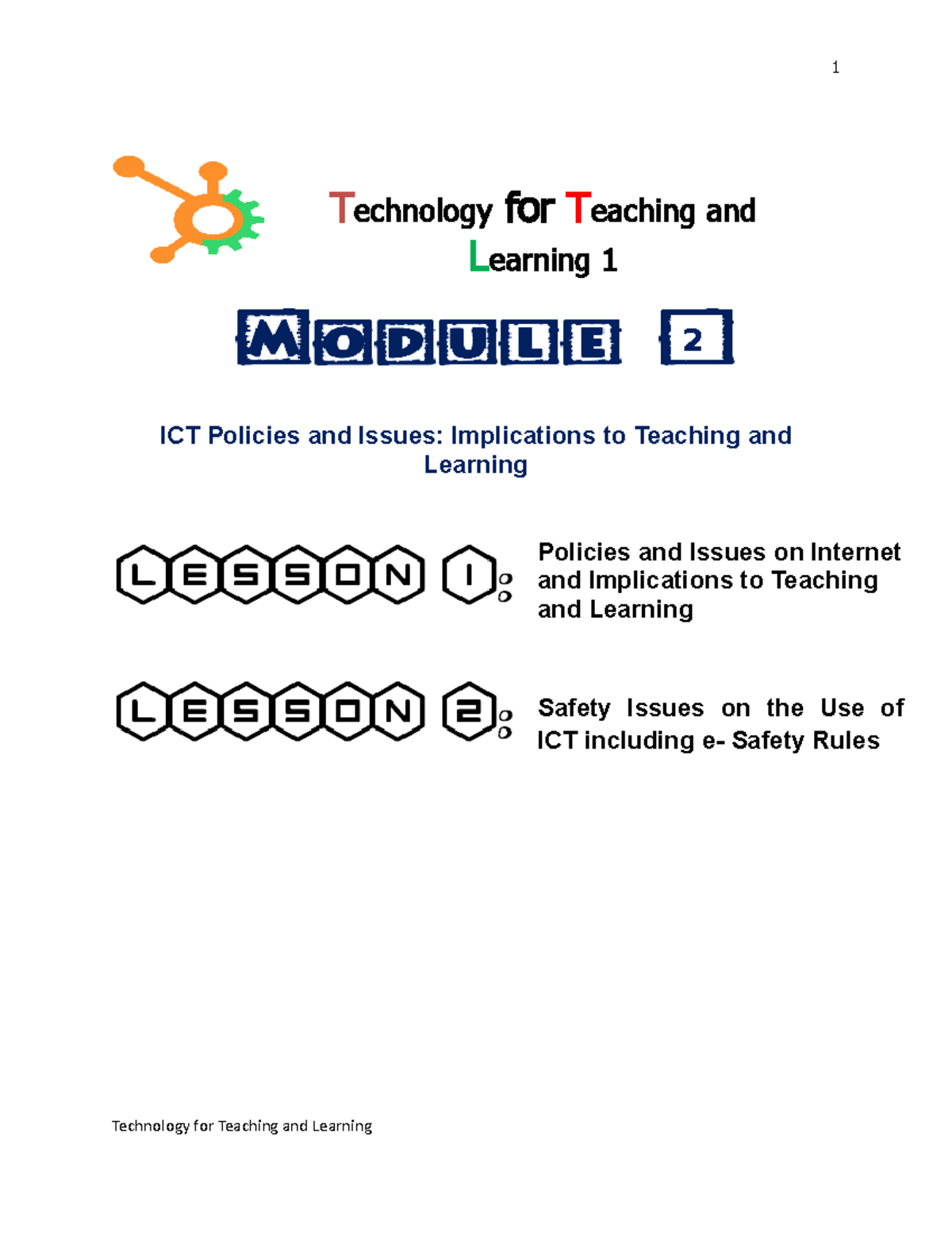Module 2 Lesson 1 2 - ICT Policies and Issues: Implications to Teaching and Learning Technology ...