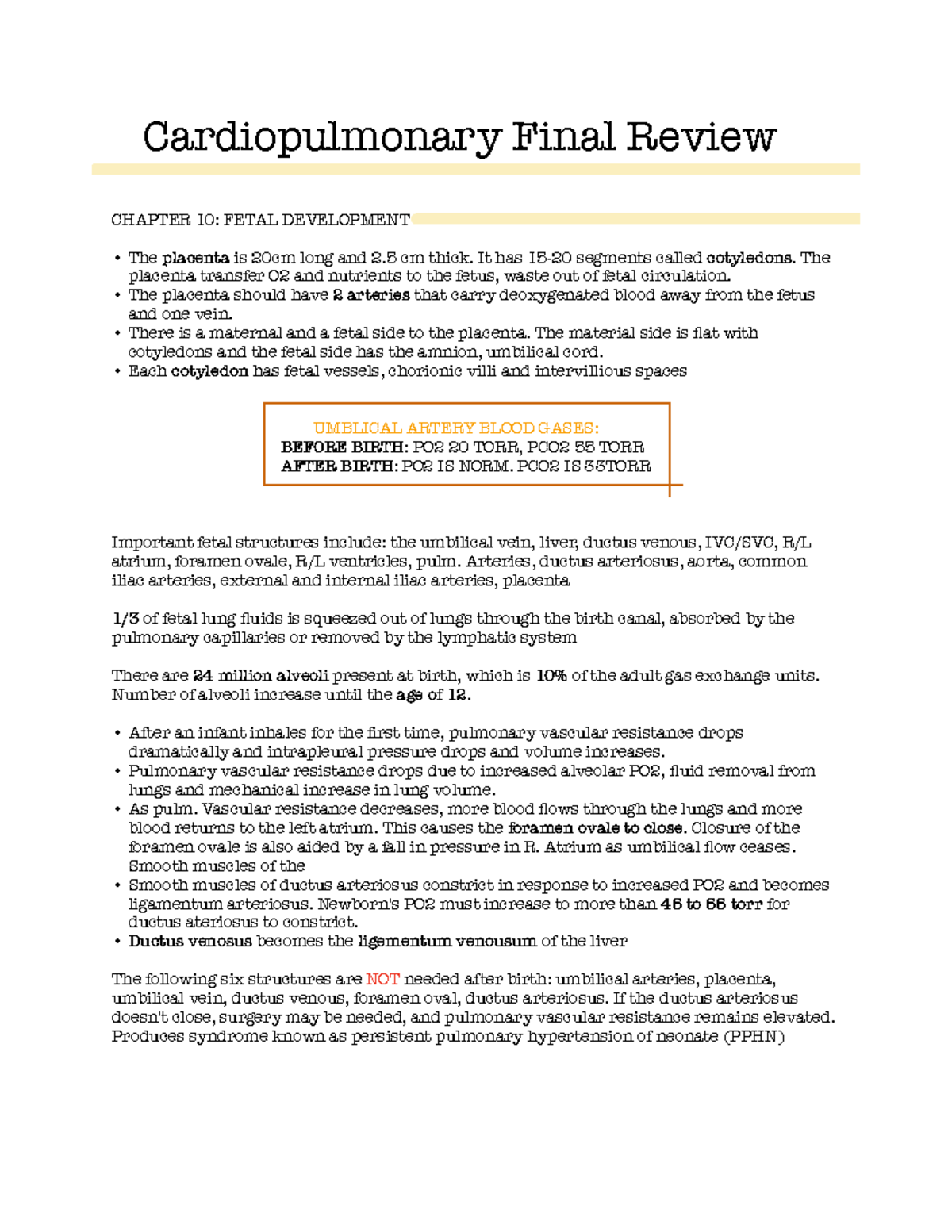 Cardiopulmonary Final Study Guide - Cardiopulmonary Final Review ...