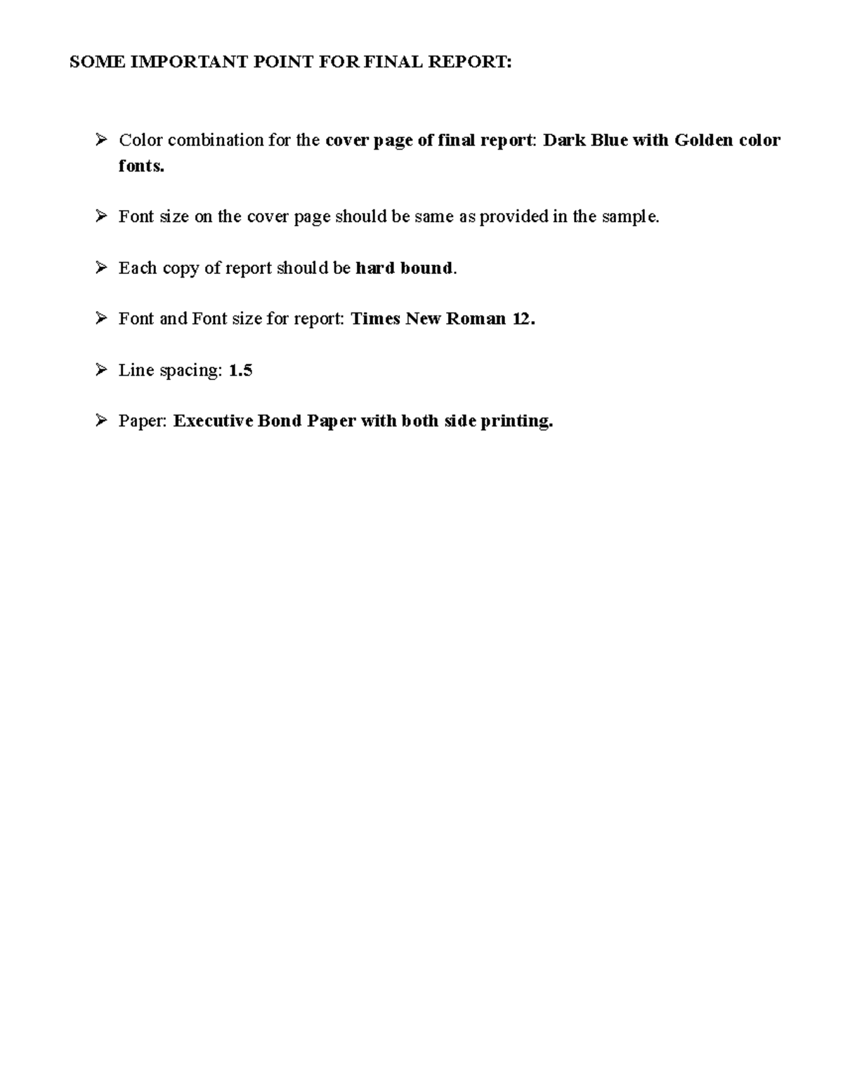 29102014 Format for Preparing BTP Report - SOME IMPORTANT POINT FOR ...