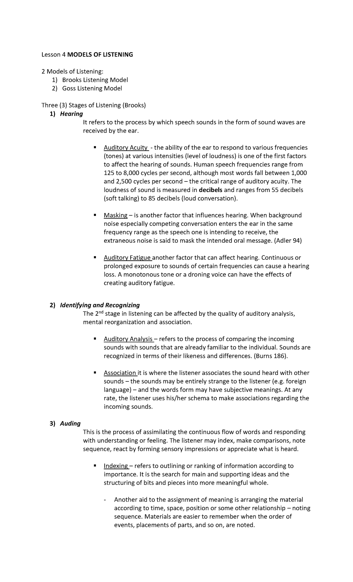 63540356 df5304dcb59f9aa68c5c5c21 - Lesson 4 MODELS OF LISTENING 2 ...