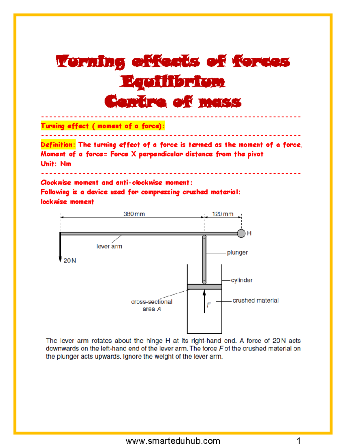 1.9-Turning-Effects-Moments-Of-A-Force - Turning effects of forces ...