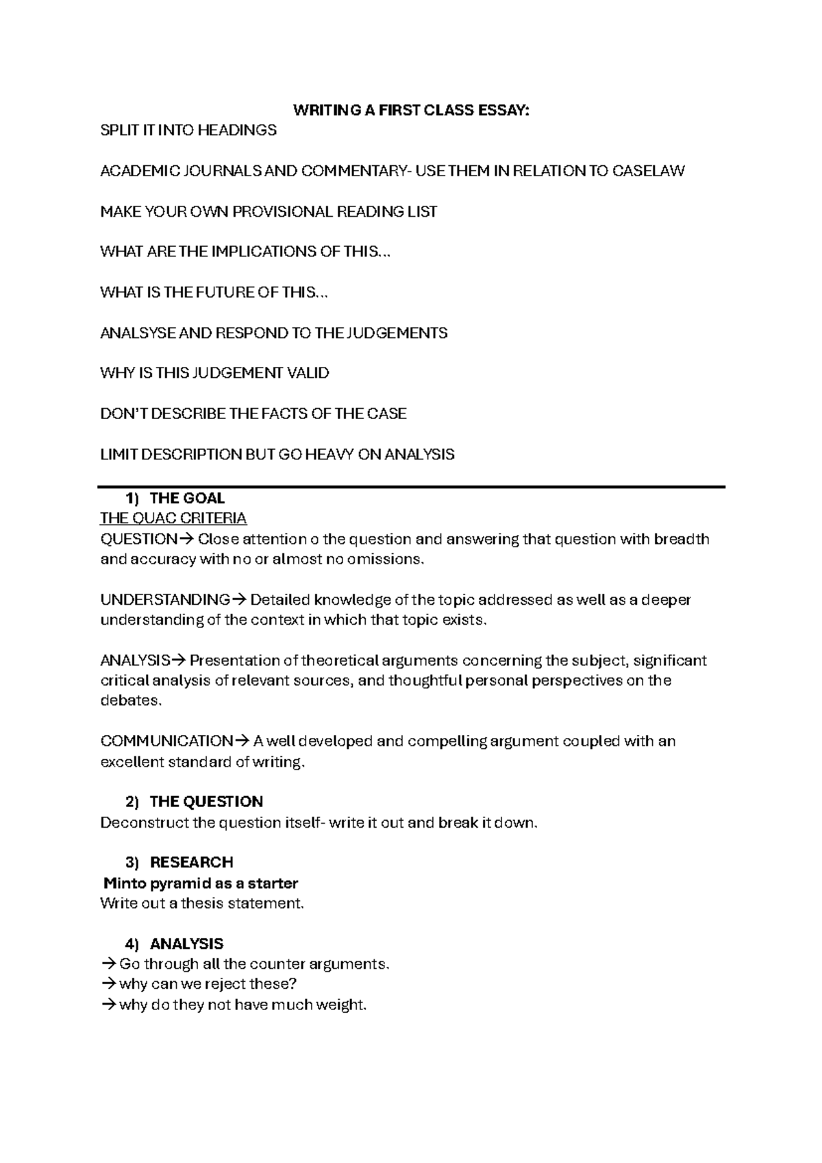 Writing A First Class Essay - WRITING A FIRST CLASS ESSAY: SPLIT IT ...