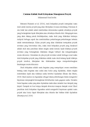 Indah Aprilia Lestari 26040121140186 Tugas paper studi kelayakan proyek ...