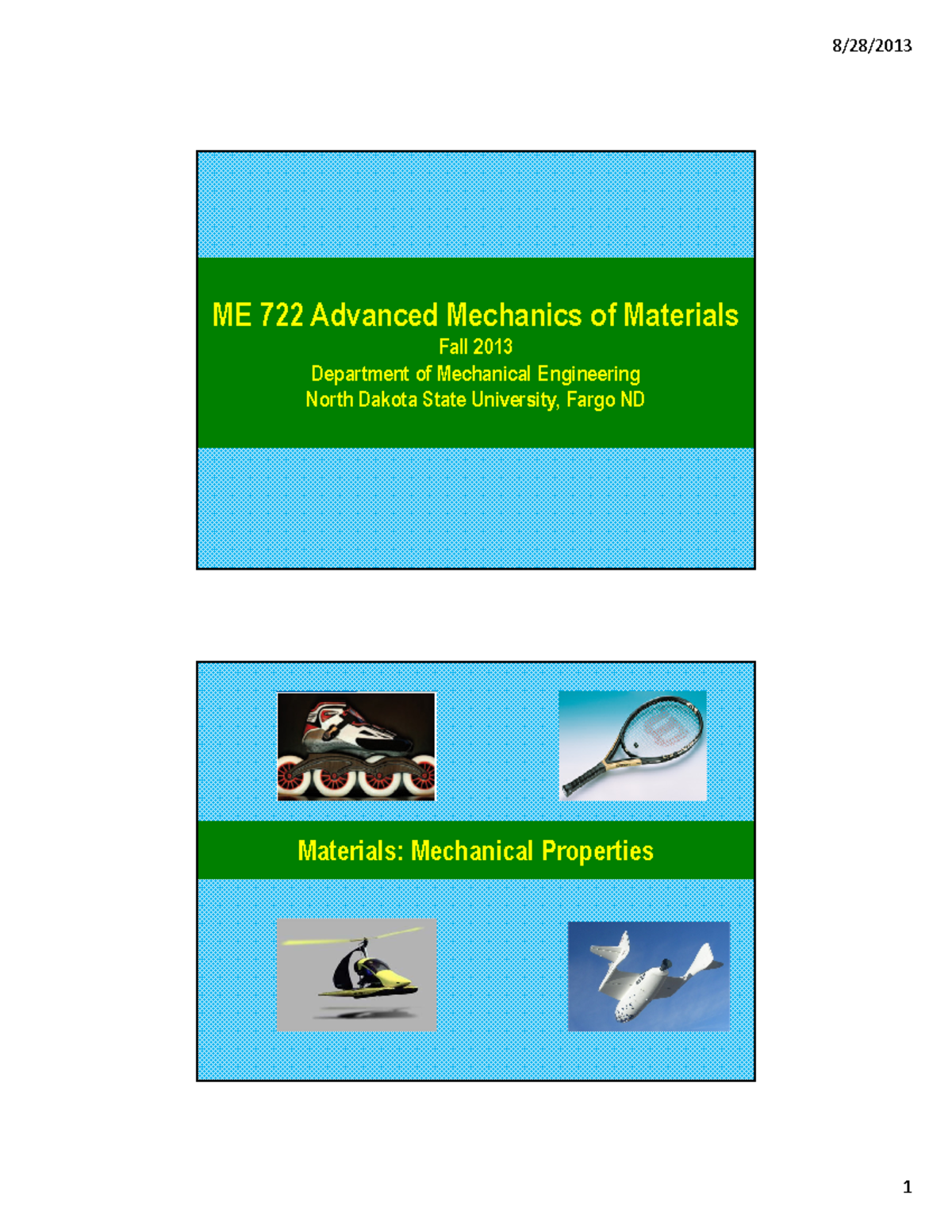 Adv Mech Mater Chapter 01 Materials PPT - ME 722 Advanced Mechanics of Materials Fall 2013 - Studocu