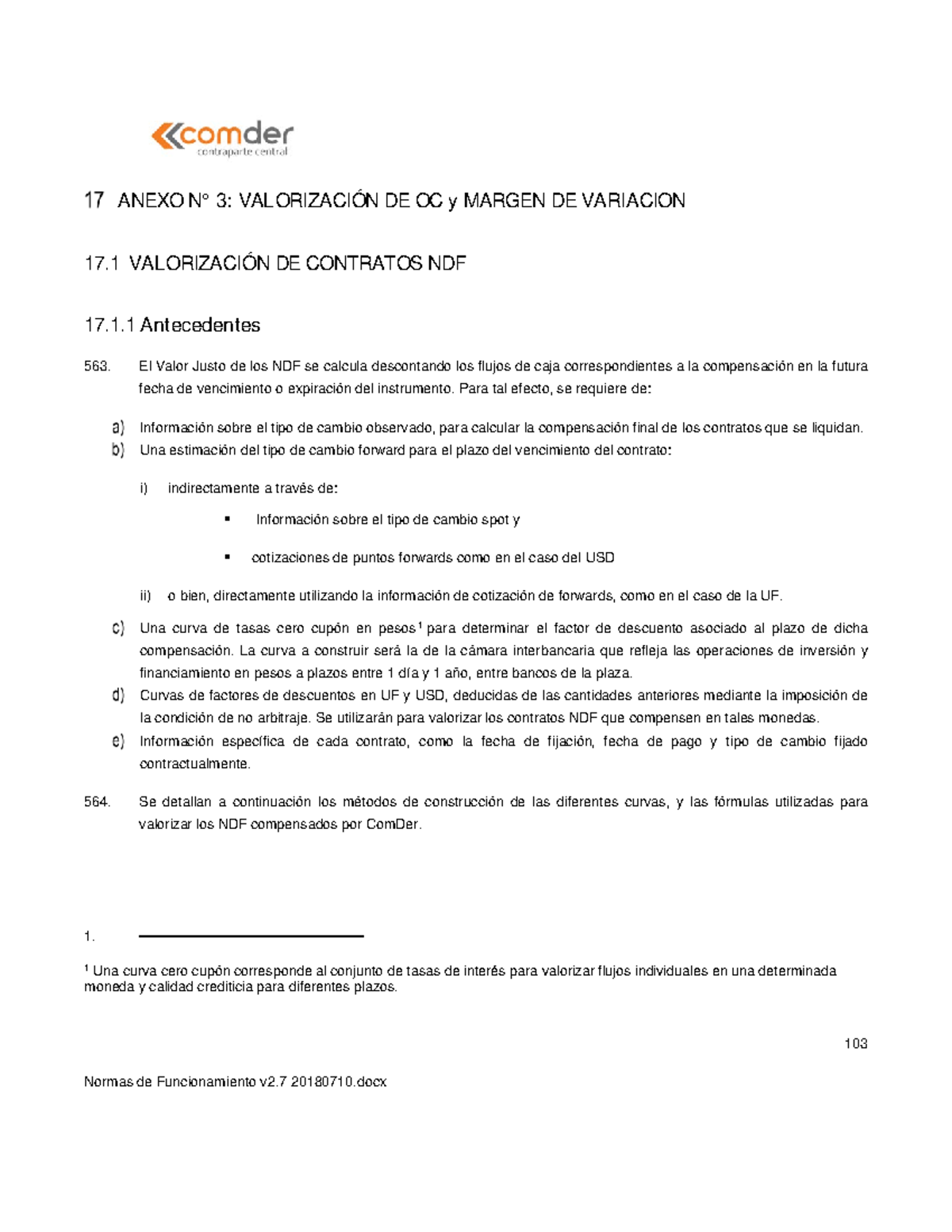 Anexo N° 3 Valorización DE OC y Margen DE Variación - 103 ANEXO N° 3: VALORIZACIÓN DE OC y ...