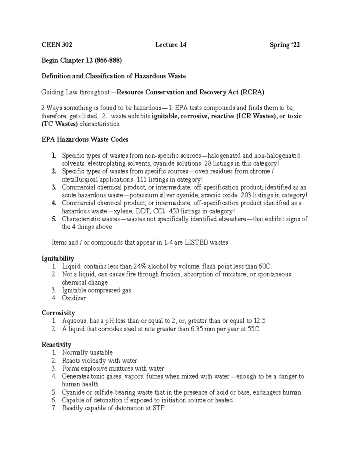 CEEN 302 Lecture 14 - CEEN 302 Lecture 14 Spring ‘ Begin Chapter 12 (866-888) Definition and ...