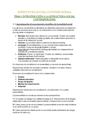 Estructura social contemporanea - PREGUNTAS ESTRUCTURA SOCIAL ...