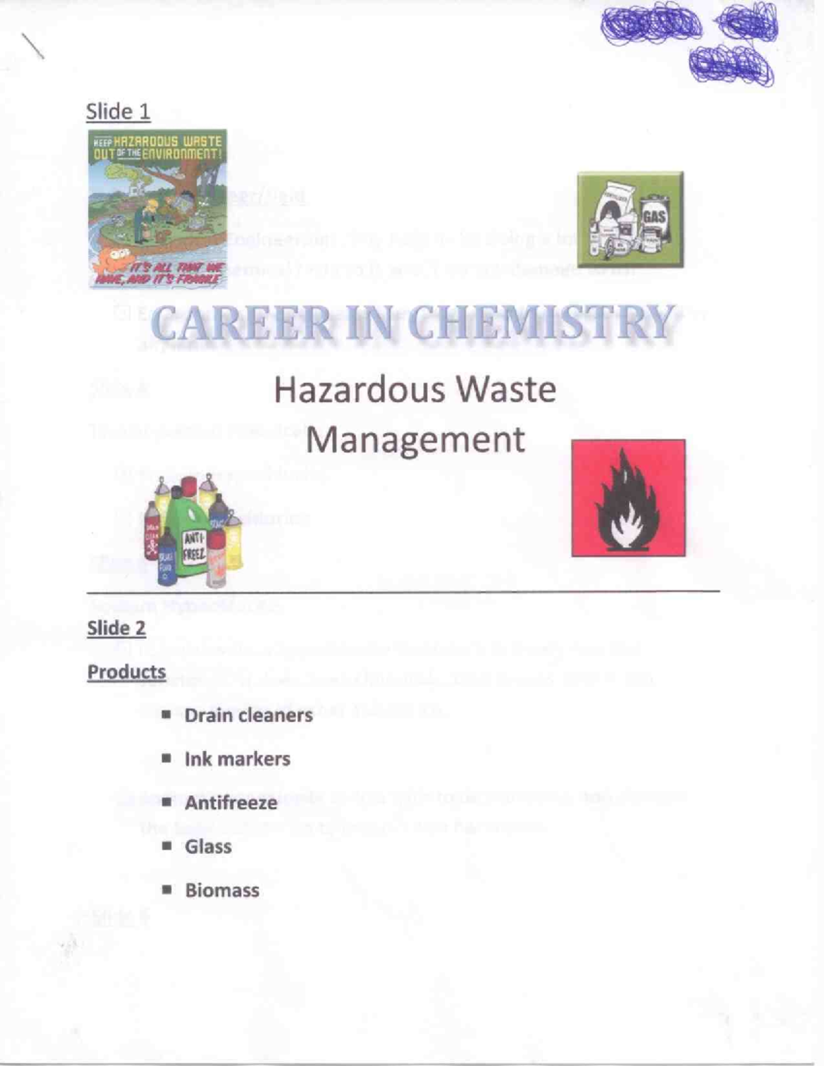 Science project on hazardous waste management - 02 46 115 - Studocu