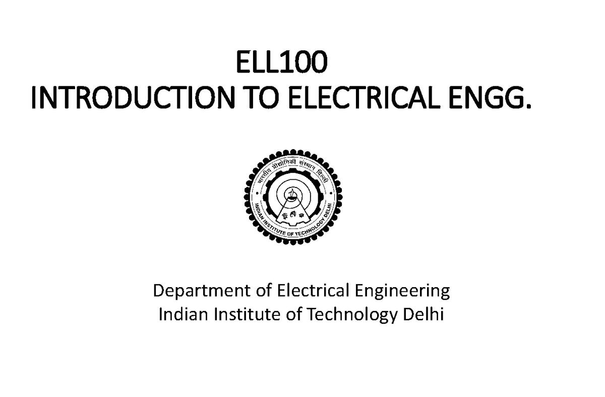 Introduction and network solutions 30 July - ELL 100 INTRODUCTION TO ...