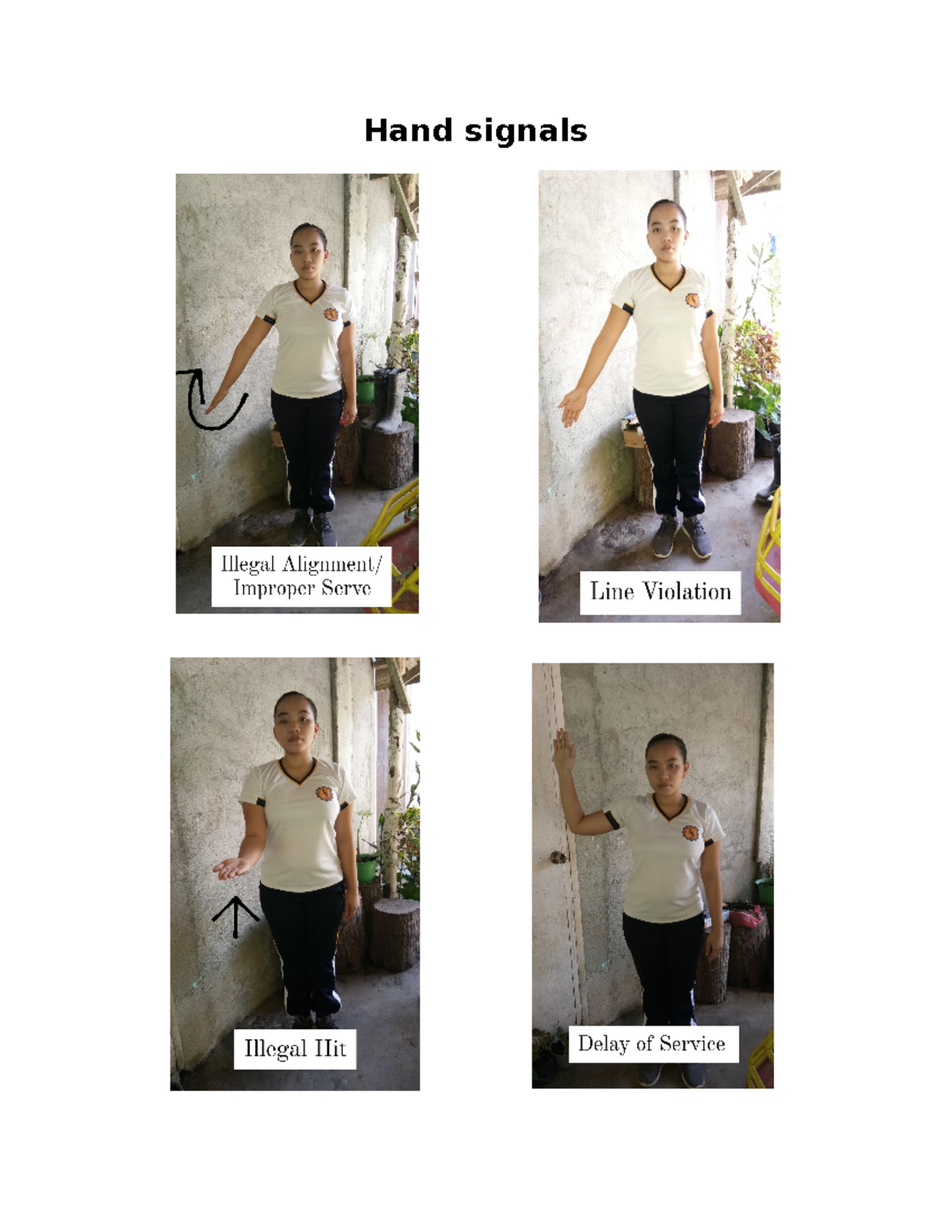 Hand signals-WPS Office - Hand signals Illegal Improper Serve Line ...