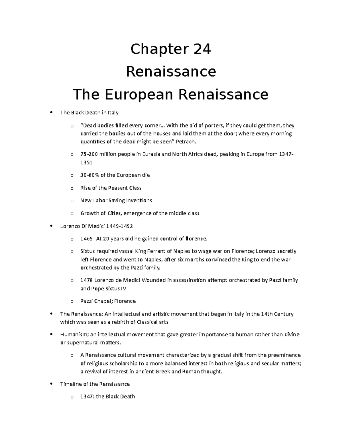 Chapter 24 Renaissance Culture and Architecture - Chapter 24 ...