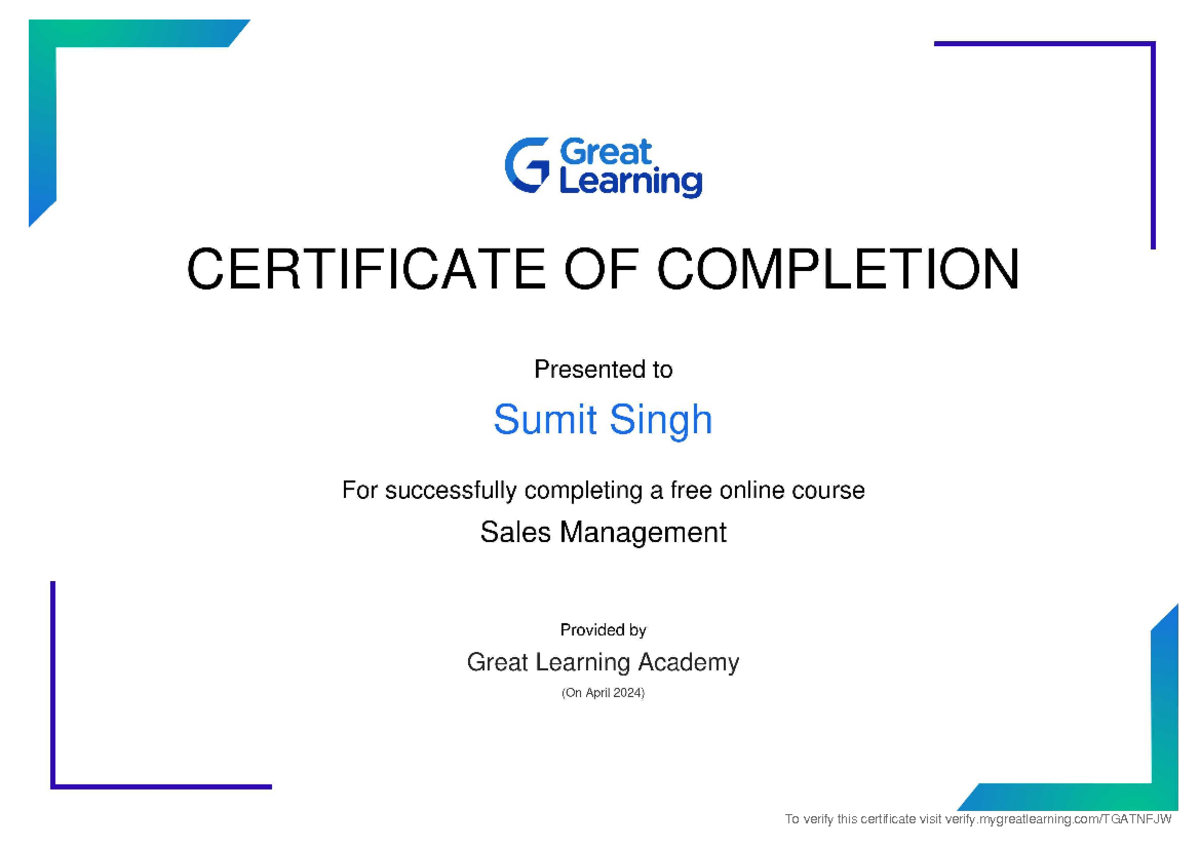 Sumit singh - B.Tech CSE (2nd Year) - To verify this certificate visit ...