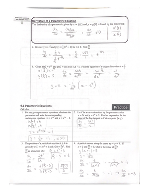 AP Calculus BC - Full Practice Exam w/ Answers 1 - AP® Calculus BC Exam SECTION I: Multiple ...