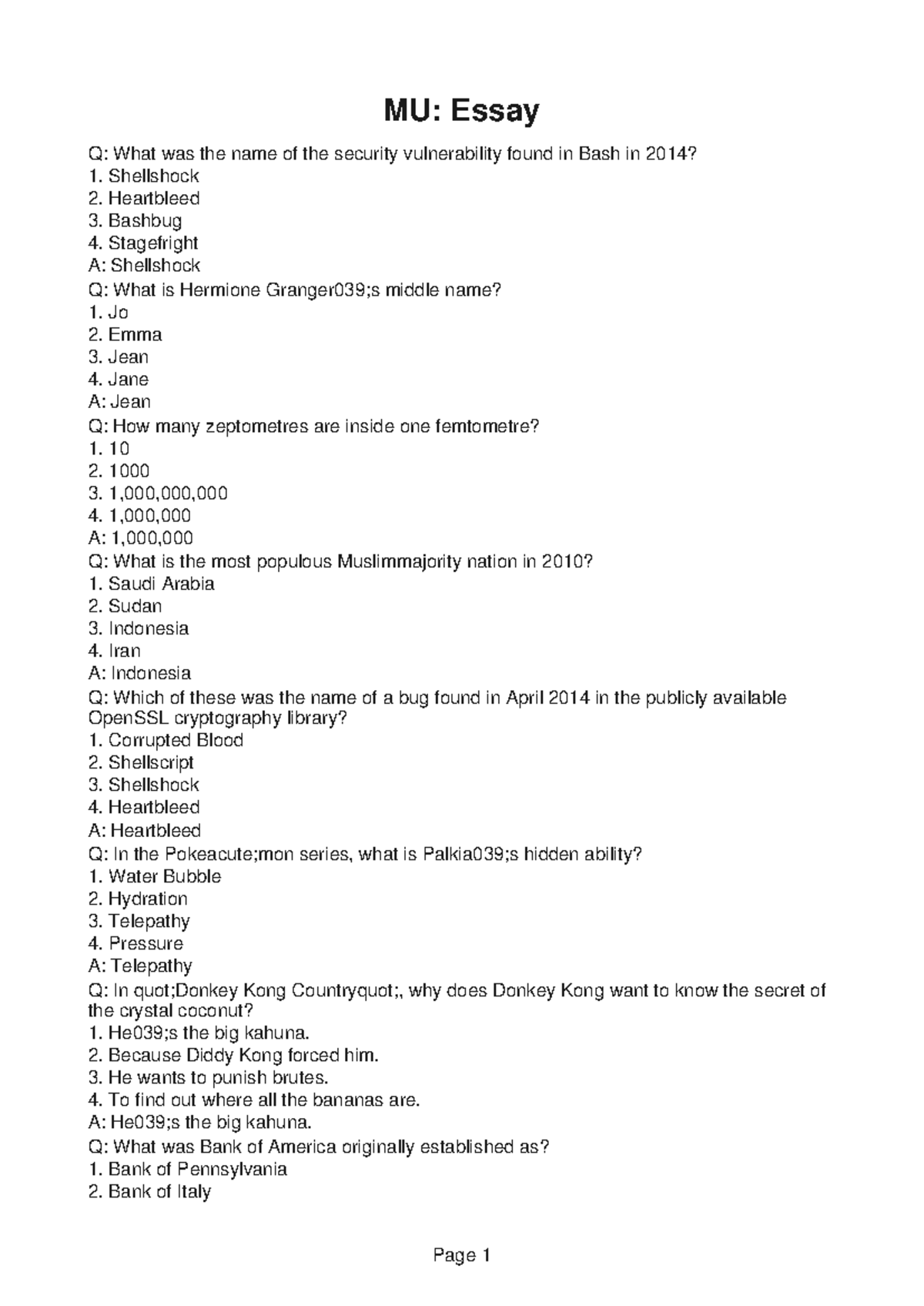MU152 Assessment 10 - MU: Essay Q: What was the name of the security vulnerability found in Bash ...