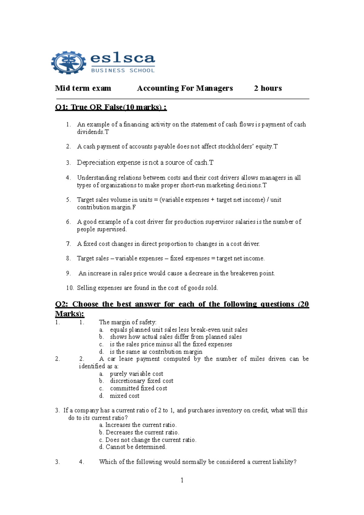Test 3 - basem 1 - Test Bank - Mid term exam Accounting For Managers 2 ...
