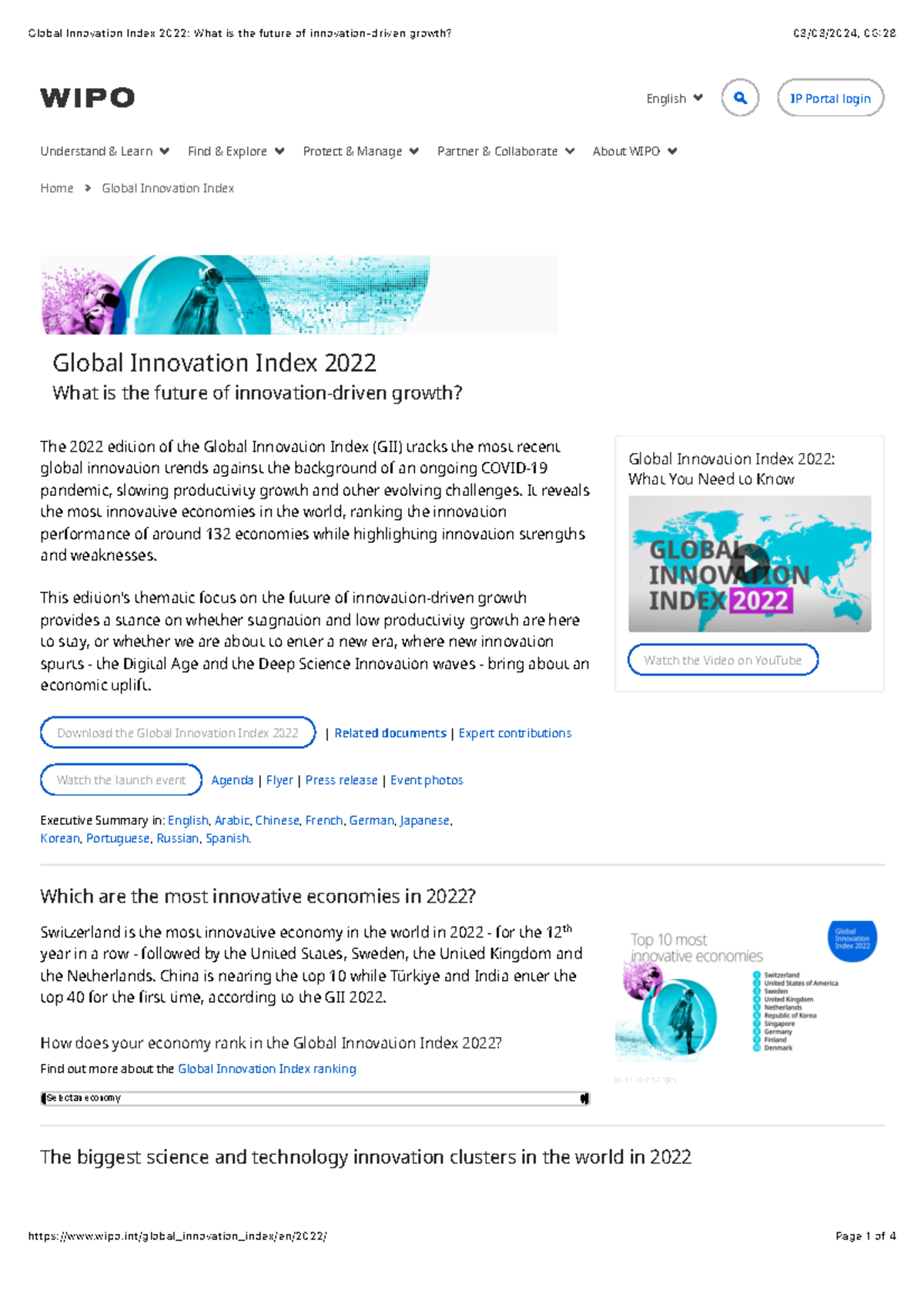 Global Innovation Index 2022: What is the future of innovation-driven ...