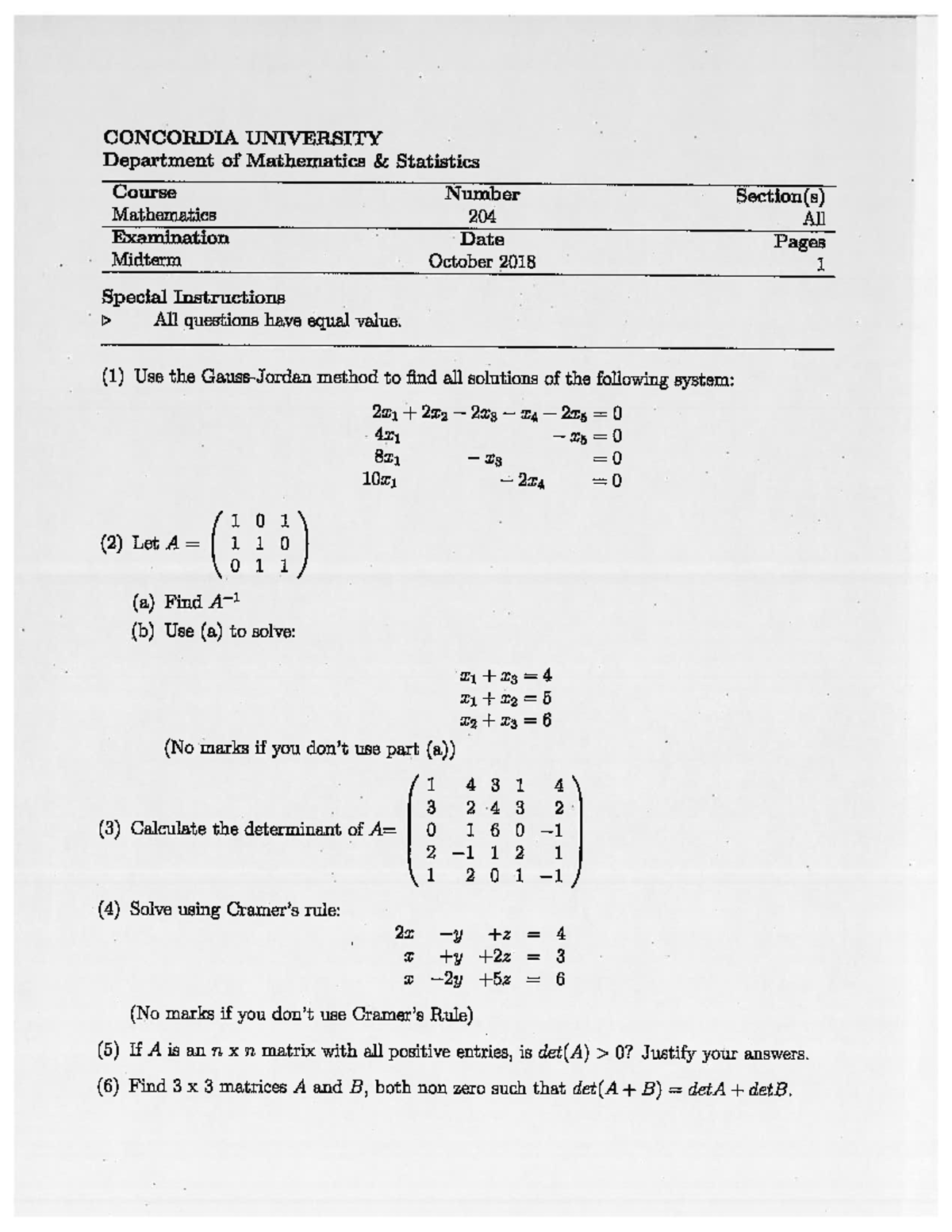 Midterm 2018 Questions Math 204 Warning Decodescan Unexpected Mcu Data Current Marker