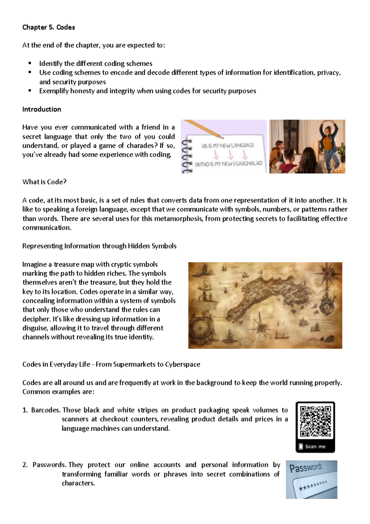Codes - mathematics - Chapter 5. Codes At the end of the chapter, you ...