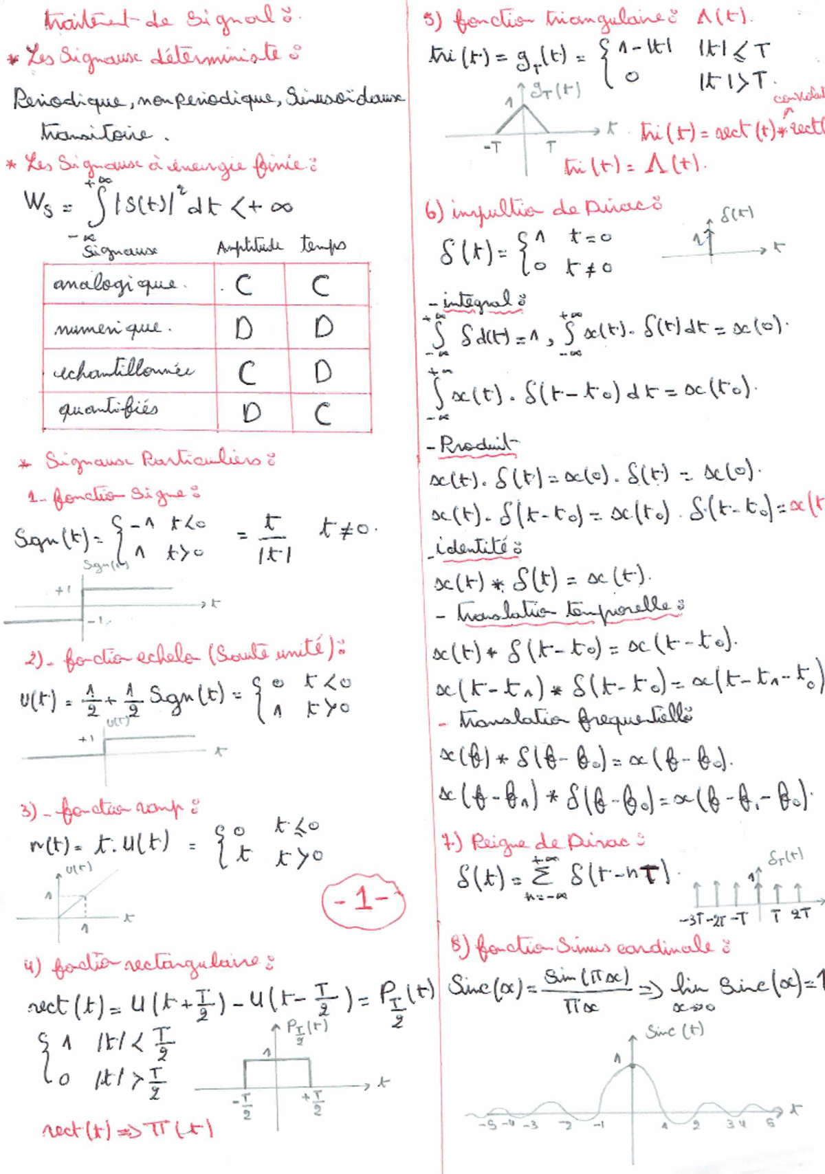 Résumé 3 Traitement du signal - Logique mathématique - Studocu
