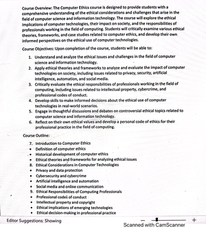 CEthic hw 2 - Computer Ethics Homework assignment Topic Ethical ...