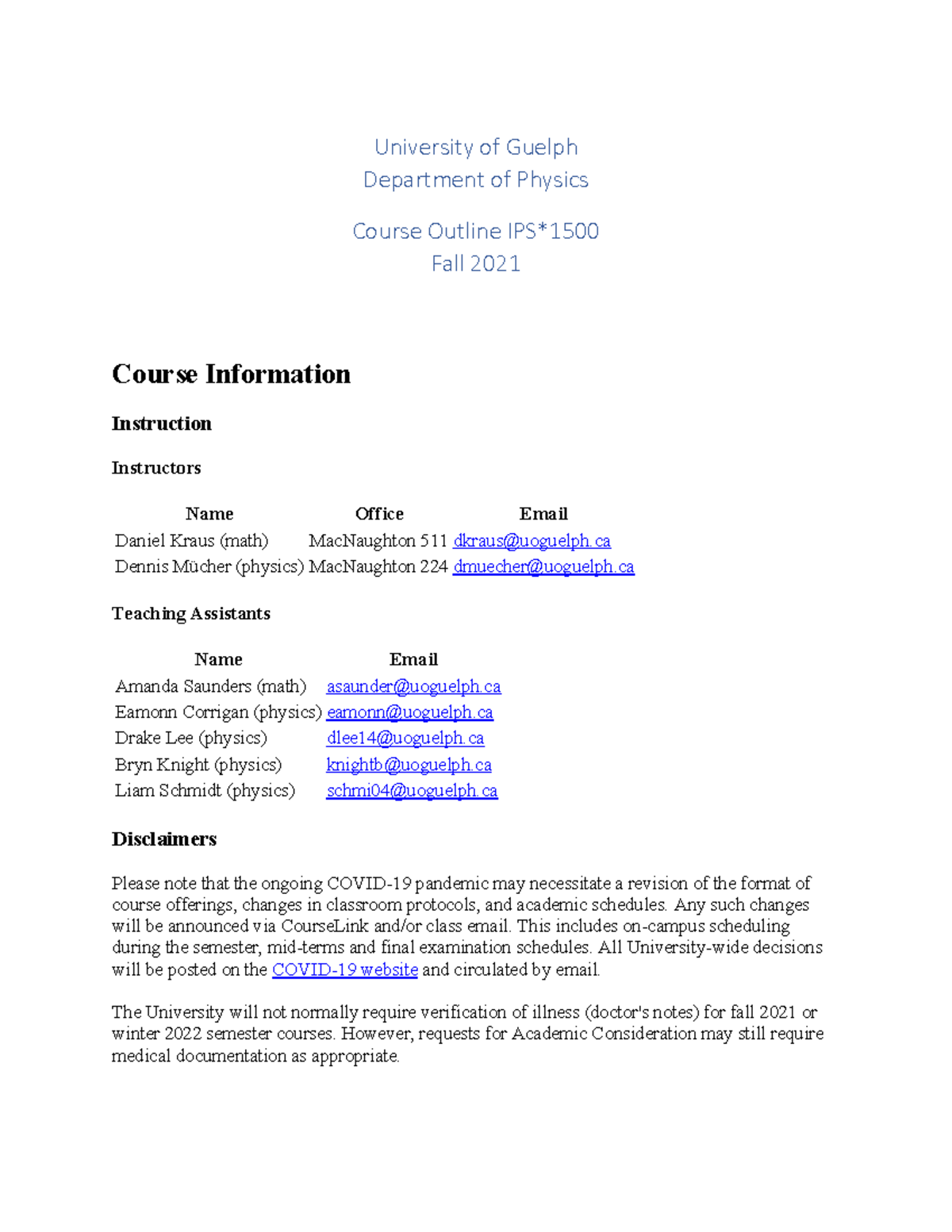 IPS1500 F21 course outline 0 for free - University of Guelph Department ...