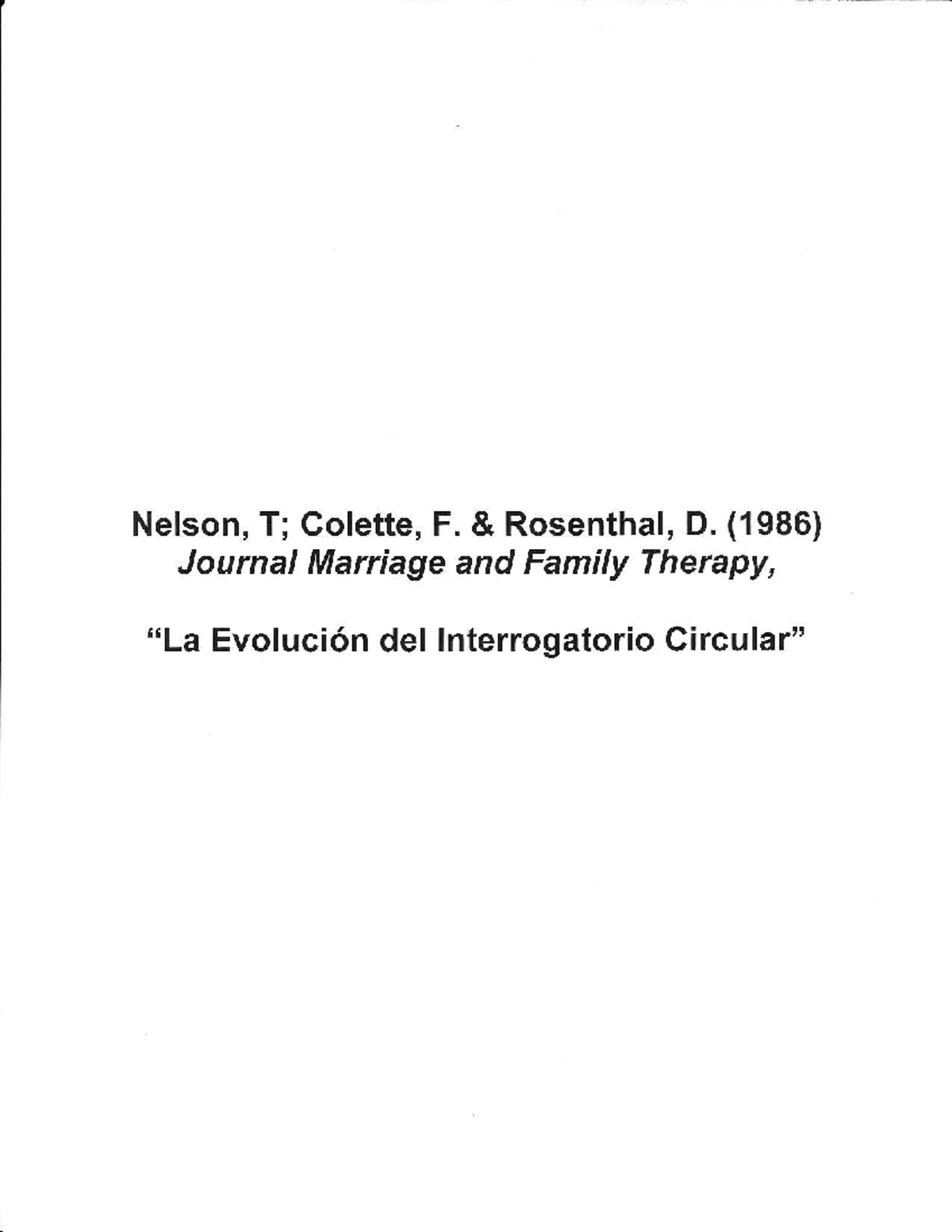 8 Nelson 1996 SMFT Evol Int Circ - Nelson, T; Colette, F. & Rosenthal ...