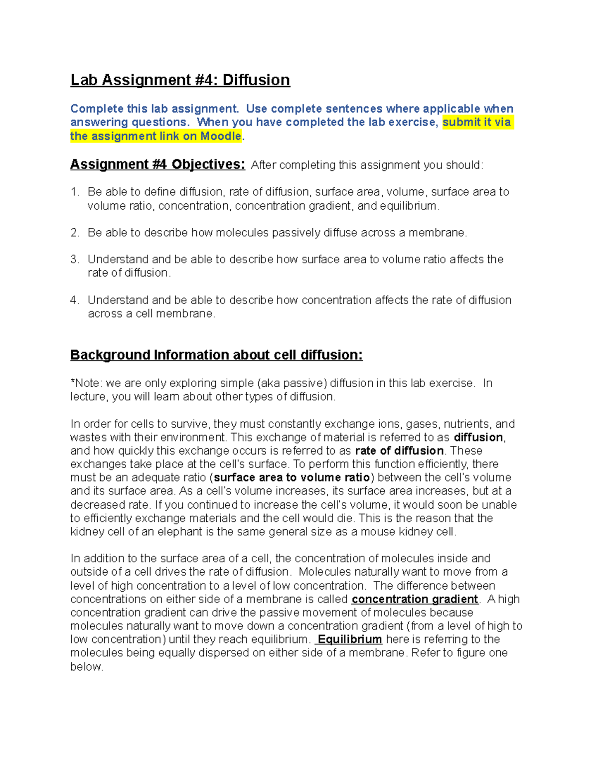 Lab Assignment #4 - Diffusion - Lab Assignment #4: Diffusion Complete this lab assignment. Use ...