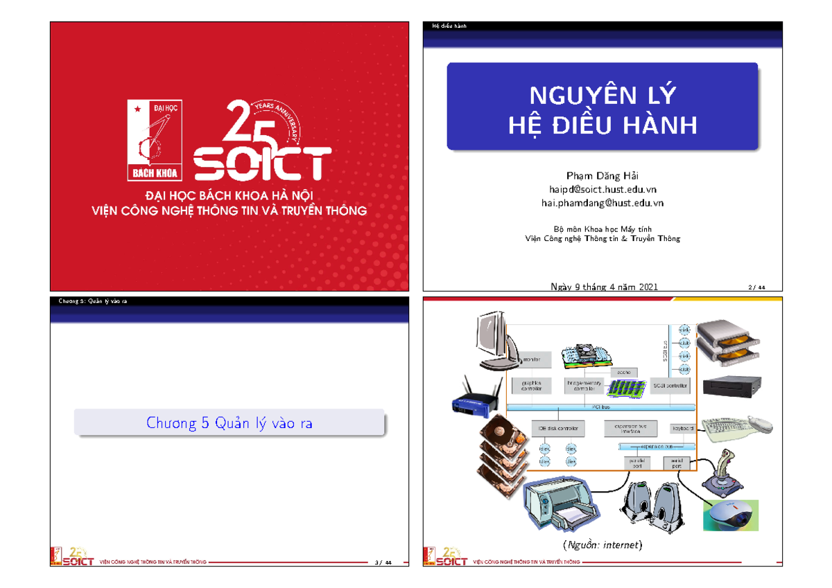 IT3070-Five-4P - slide - Hệ điều hành NGUYÊN LÝ HỆ ĐIỀU HÀNH Phạm Đăng ...