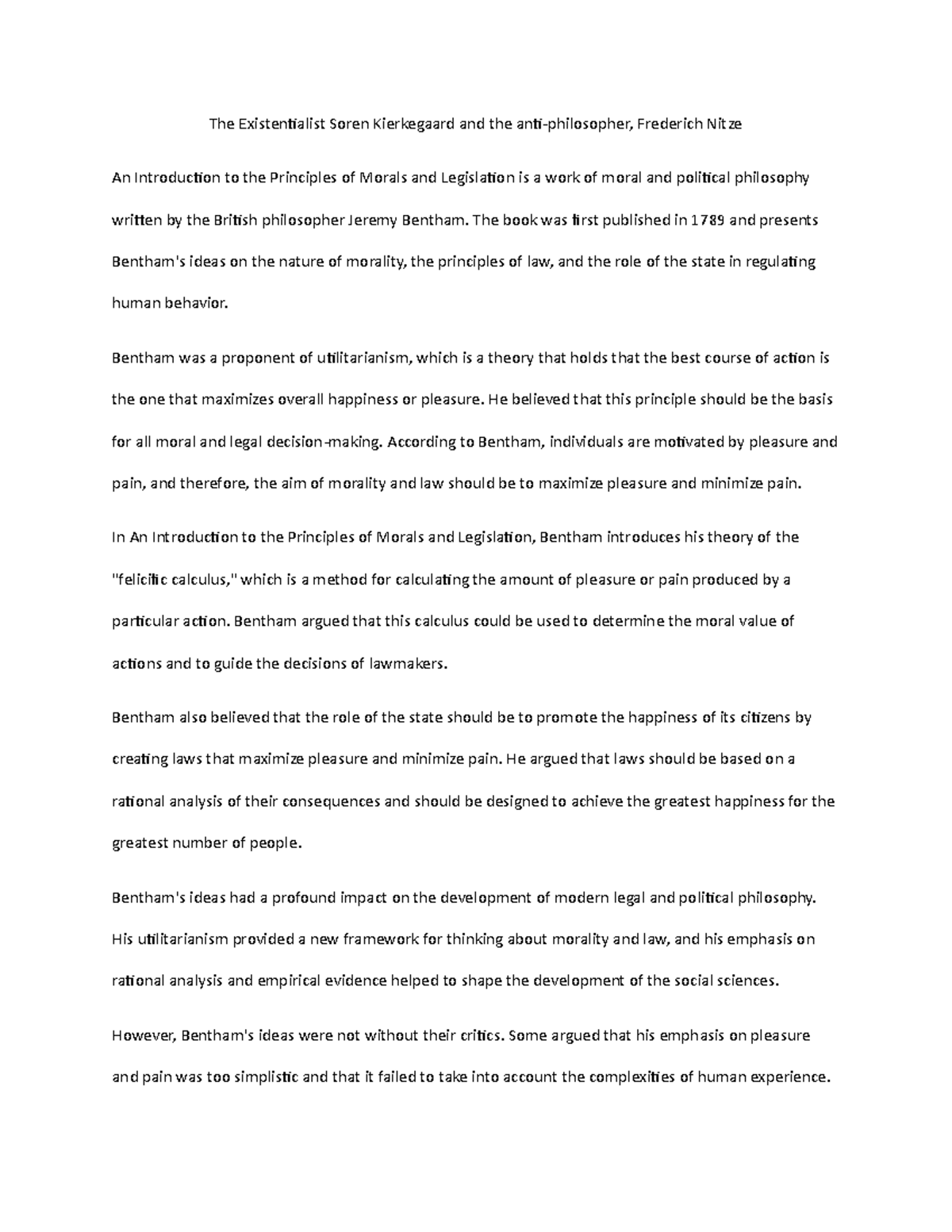 The Existentialist Soren Kierkegaard and the anti-philosopher ...