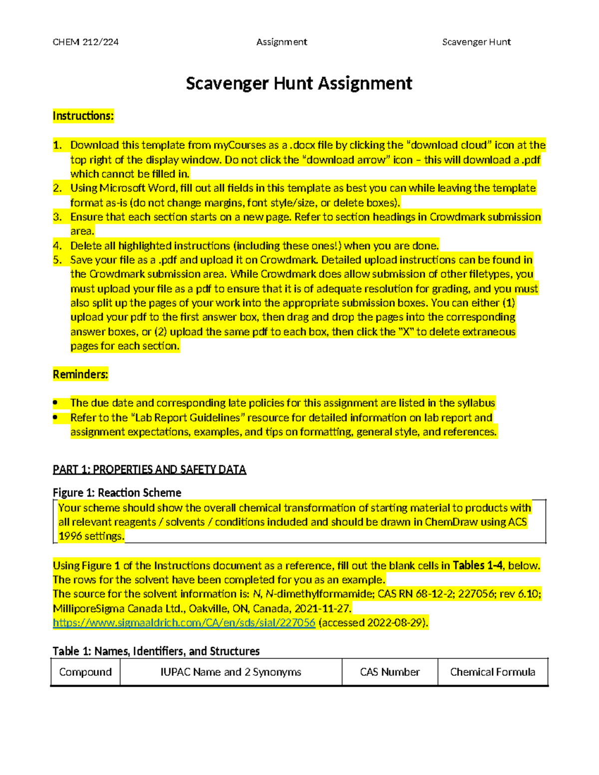 212-assignment-scavenger hunt - Scavenger Hunt Assignment Instructions ...