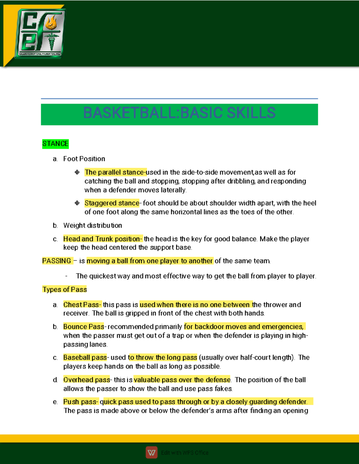 8PE104 Basketball Basic Skills - B A S K E T B A L L : B A S I C S K I ...