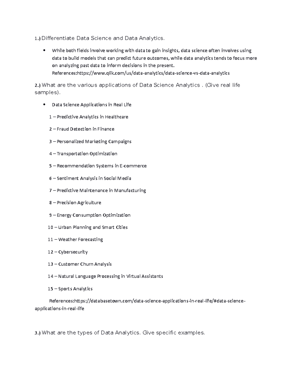 Tamang Rizzamae,T - Nothing - 1.) Differentiate Data Science and Data ...