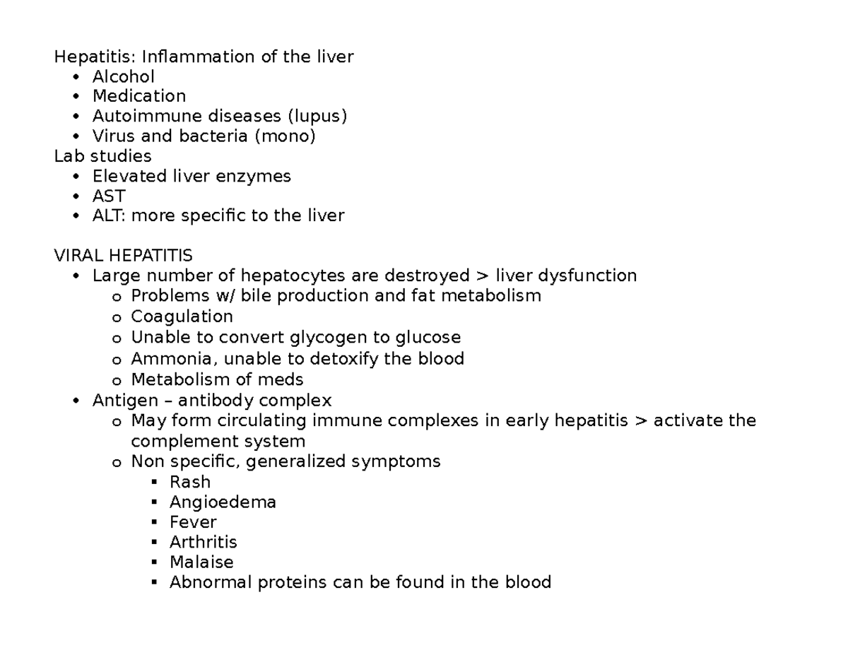 Hepatitis Made Easy - Hepatitis: Inflammation of the liver ...